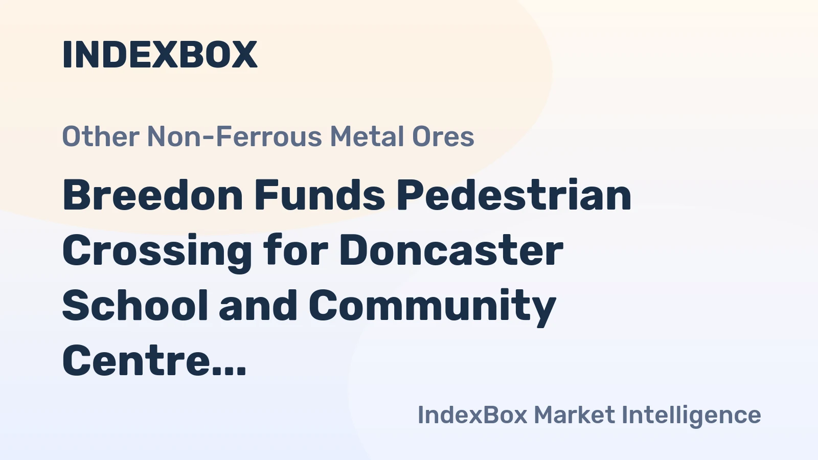 Breedon Funds Pedestrian Crossing for Doncaster School and Community Centre