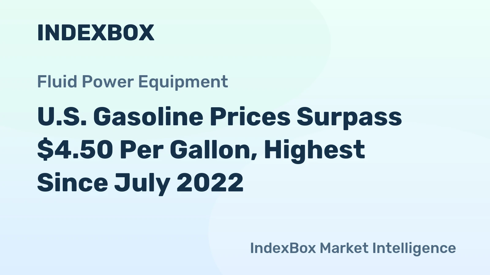 U.S. Gasoline Prices Surpass $4.50 Per Gallon, Highest Since July 2022