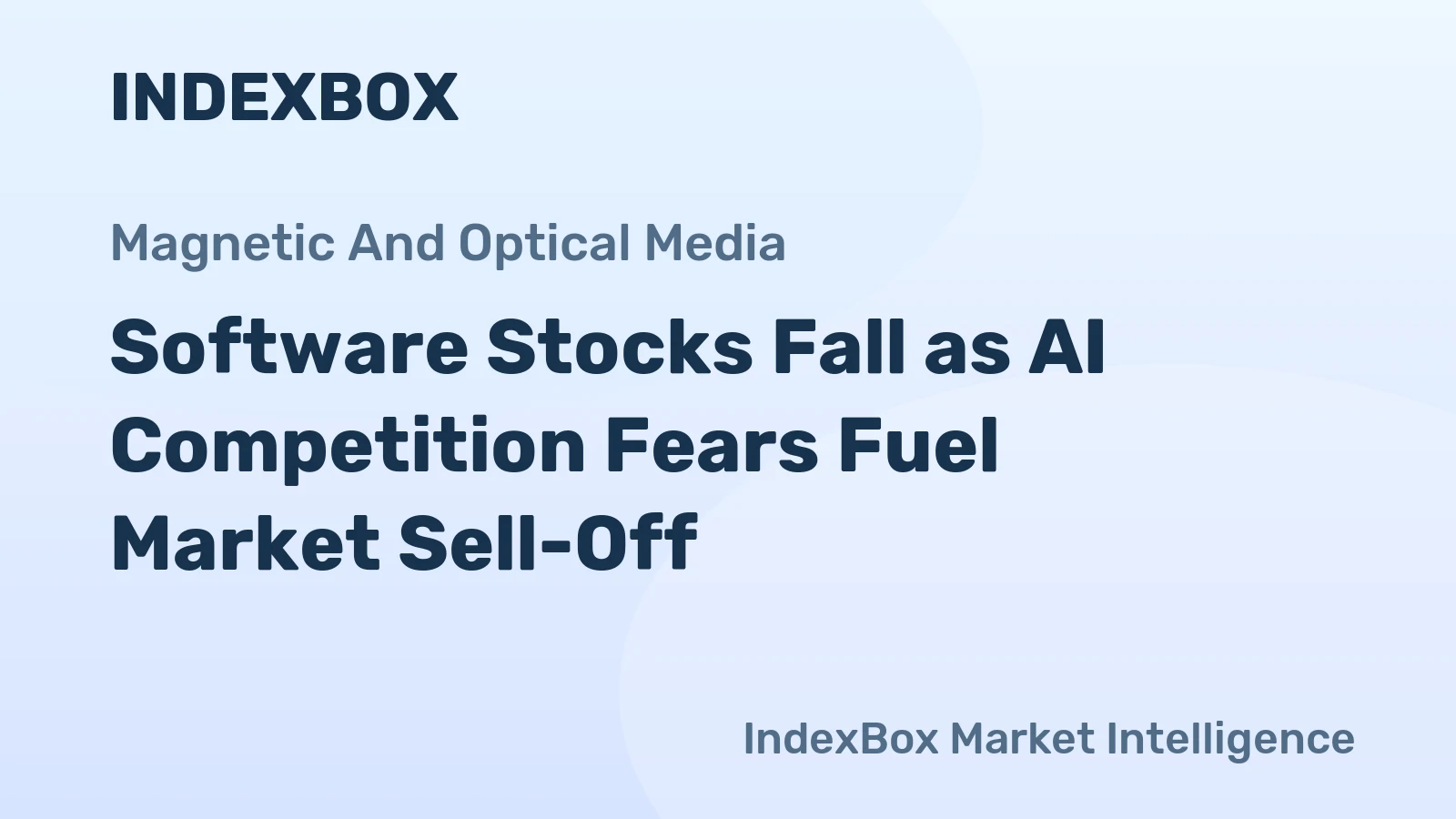 Software Stocks Fall as AI Competition Fears Fuel Market Sell-Off