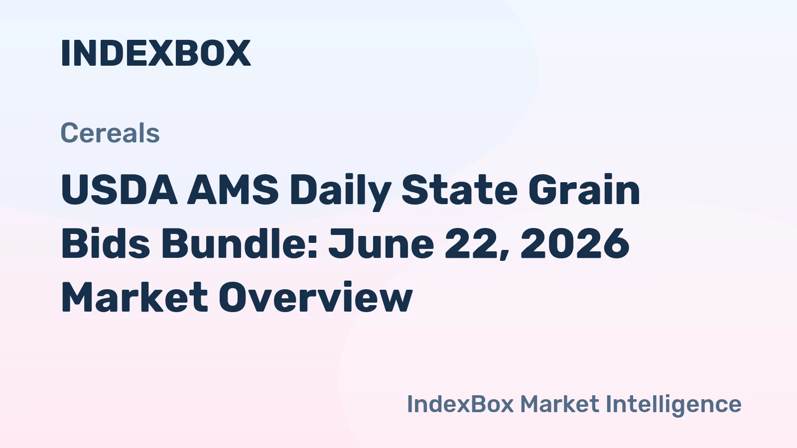 USDA AMS Daily State Grain Bids Bundle: June 22, 2026 Market Overview
