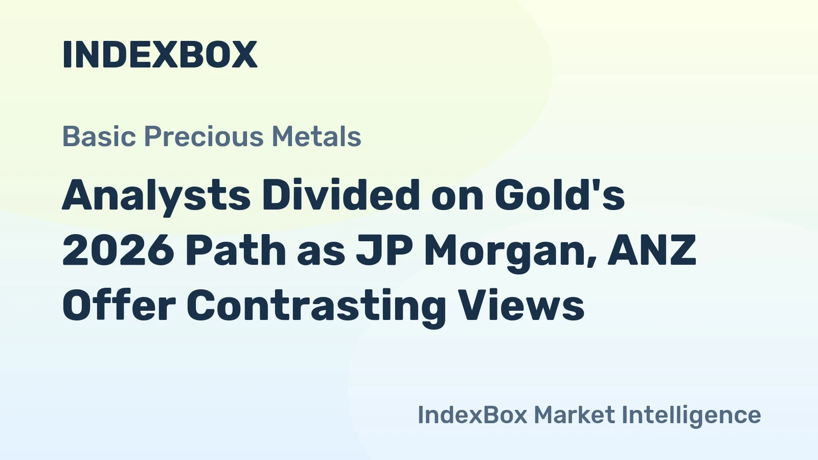 Analysts Divided on Gold's 2026 Path as JP Morgan, ANZ Offer Contrasting Views