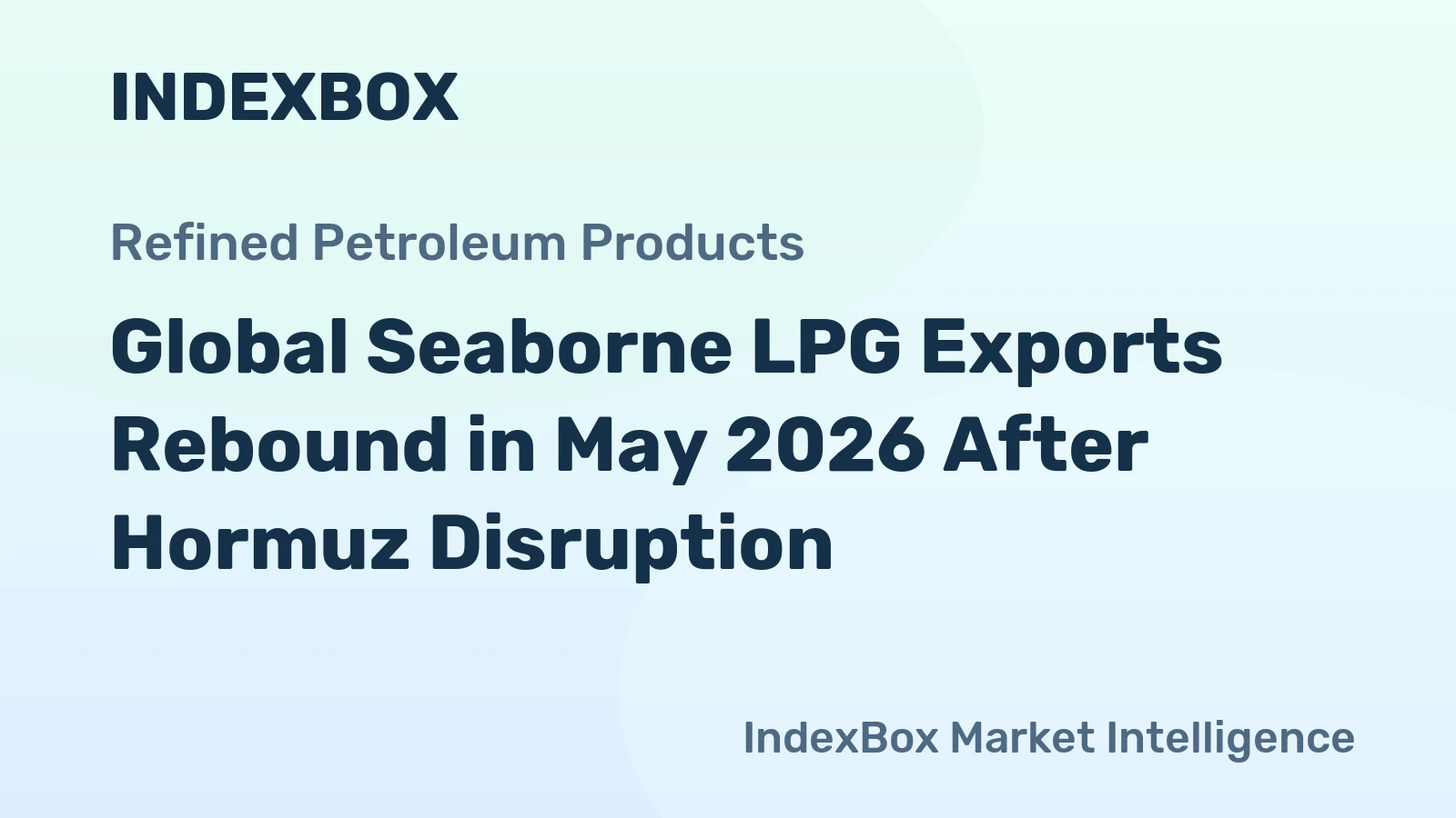 Global Seaborne LPG Exports Rebound in May 2026 After Hormuz Disruption