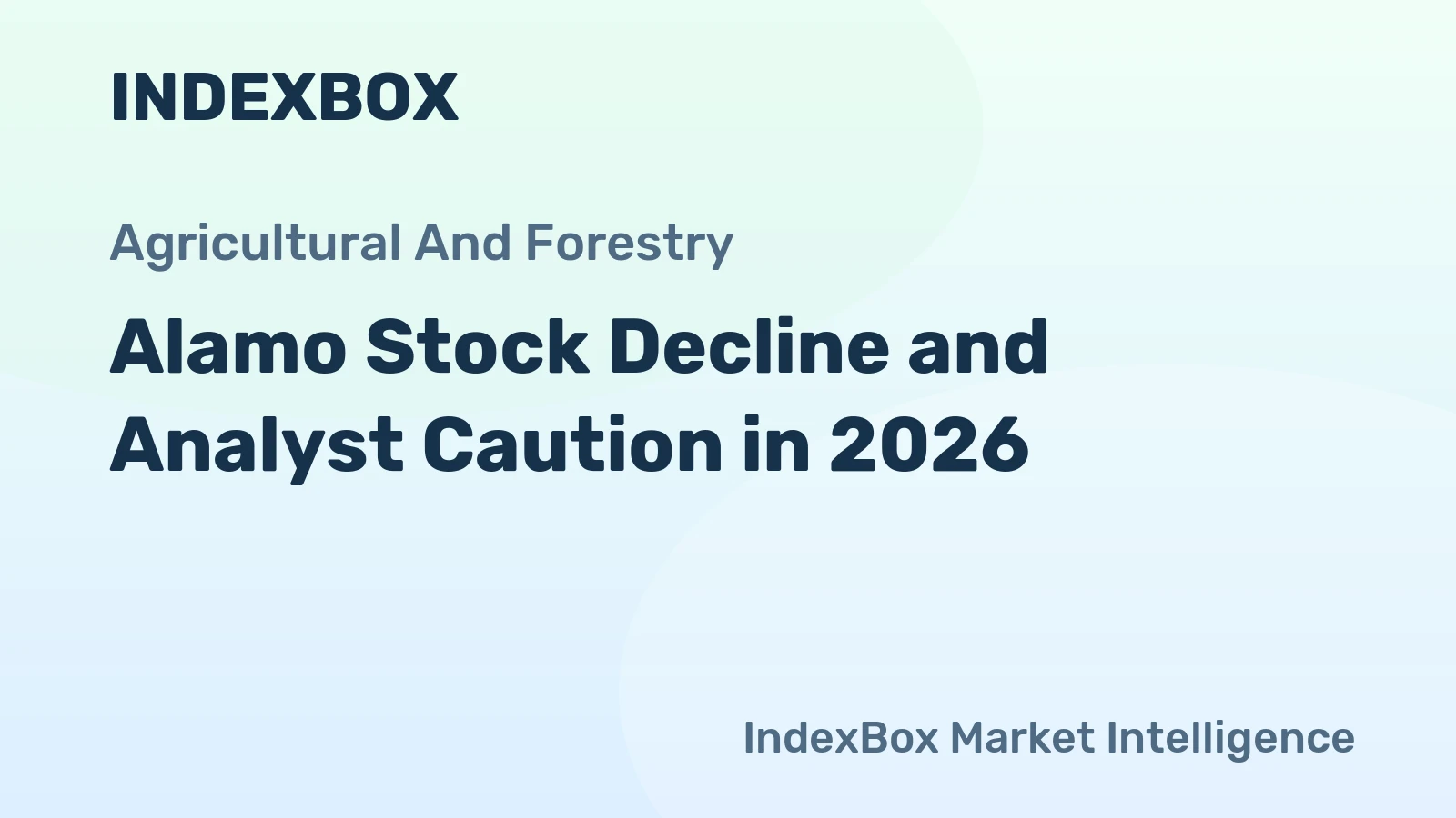Alamo Stock Decline and Analyst Caution in 2026