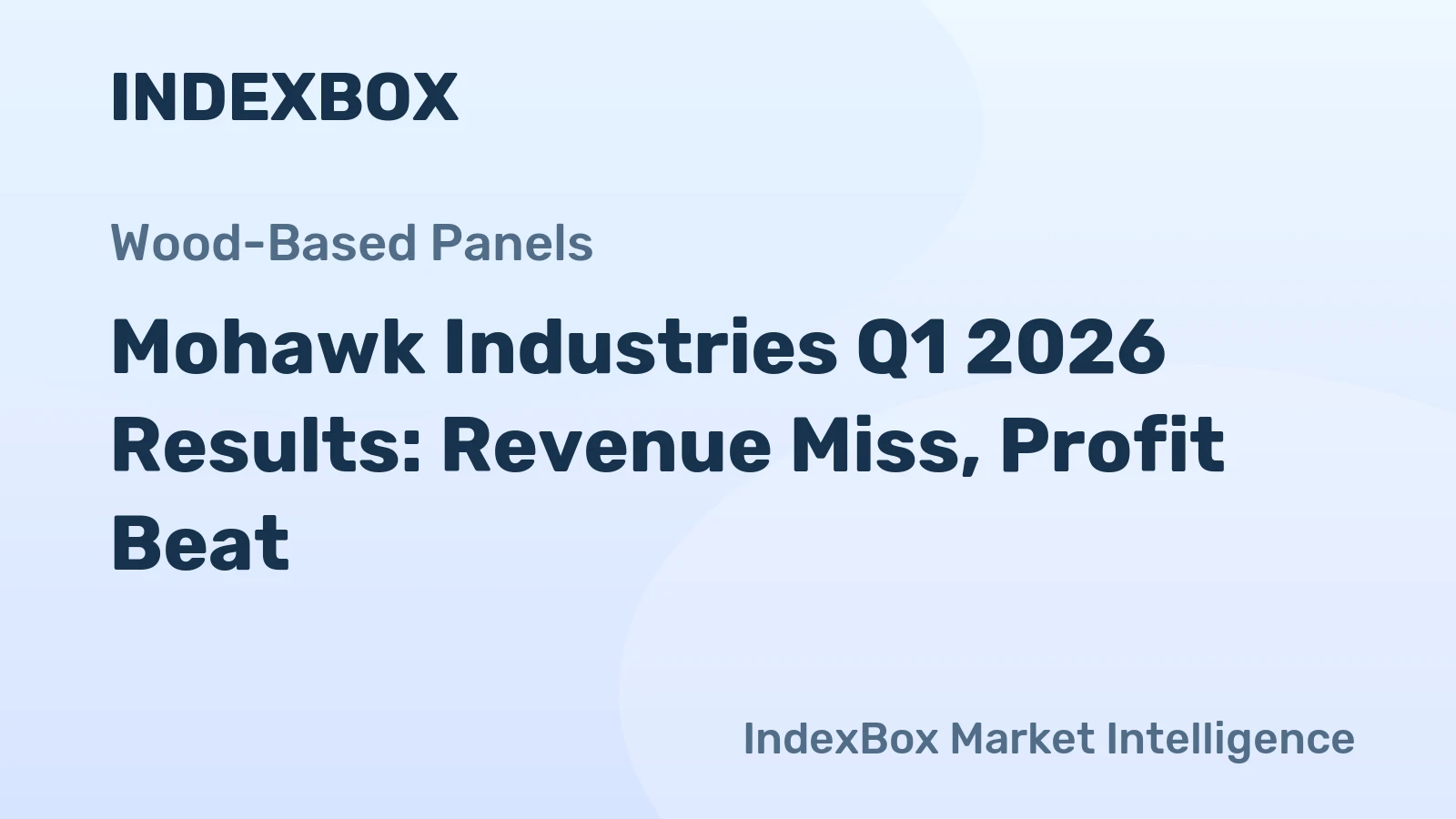 Mohawk Industries Q1 2026 Results: Revenue Miss, Profit Beat