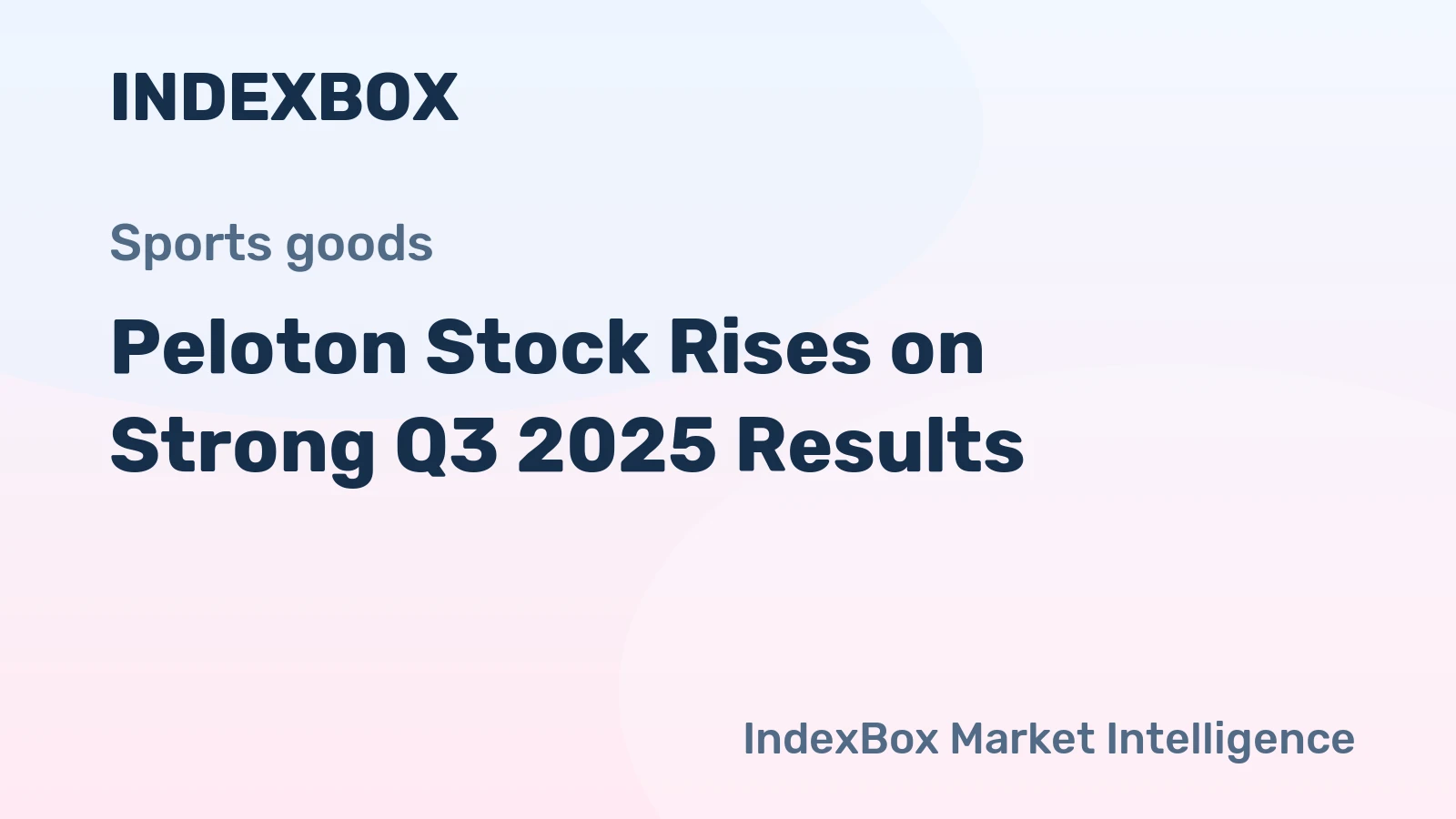 Peloton Stock Rises on Strong Q3 2025 Results