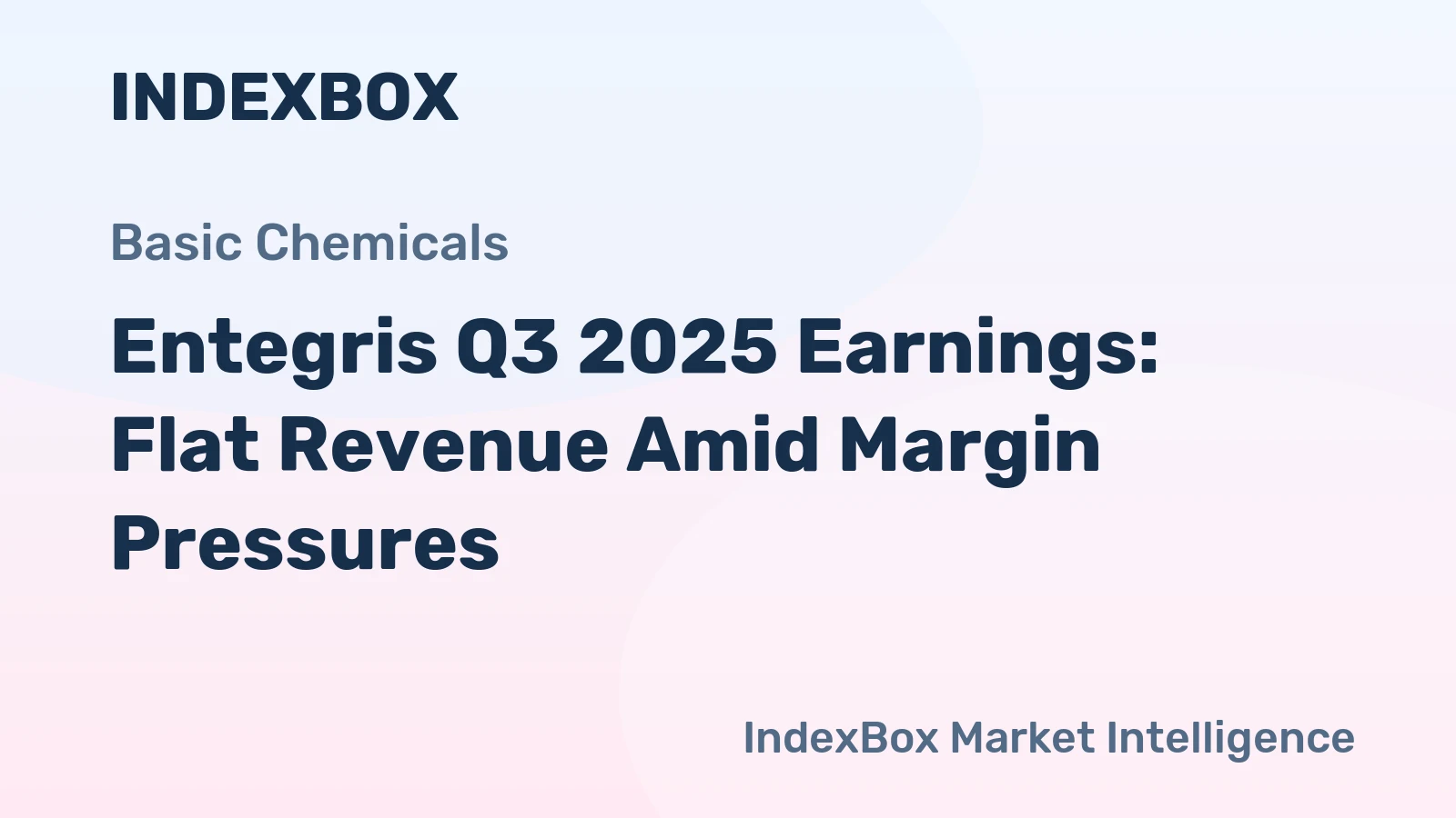 Entegris Q3 2025 Earnings: Flat Revenue Amid Margin Pressures