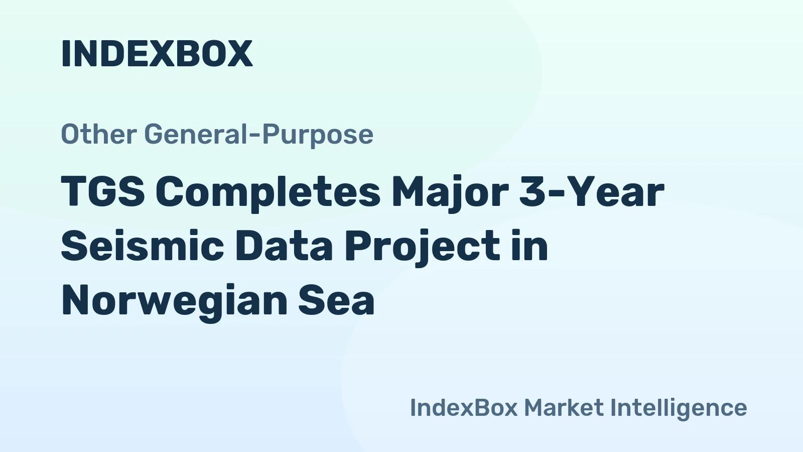 TGS Completes Major 3-Year Seismic Data Project in Norwegian Sea