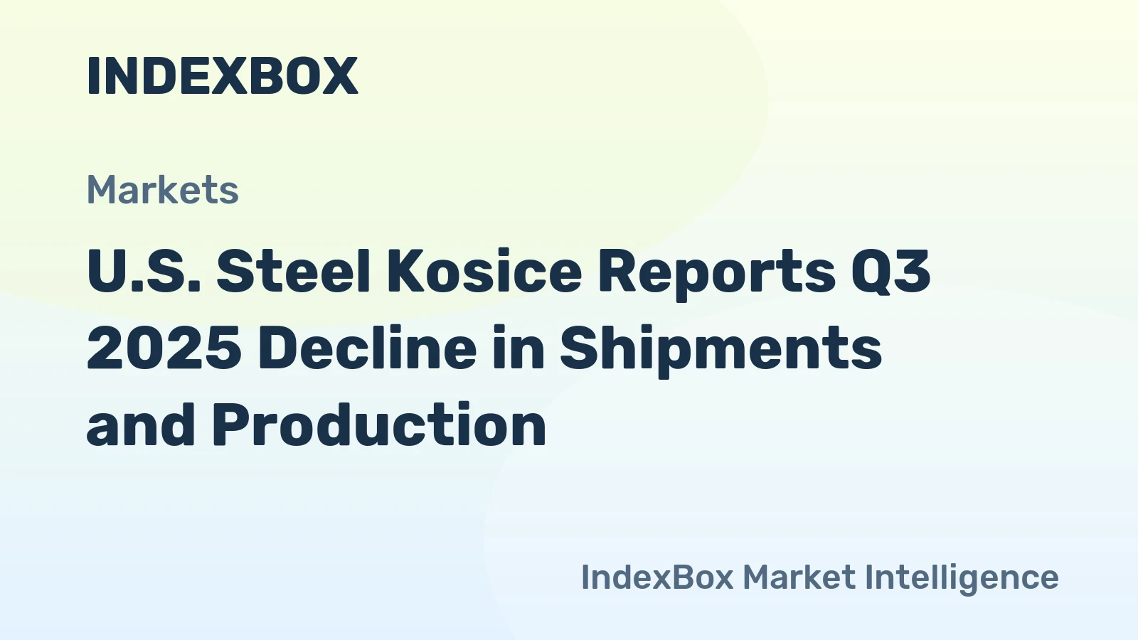 U.S. Steel Kosice Reports Q3 2025 Decline in Shipments and Production