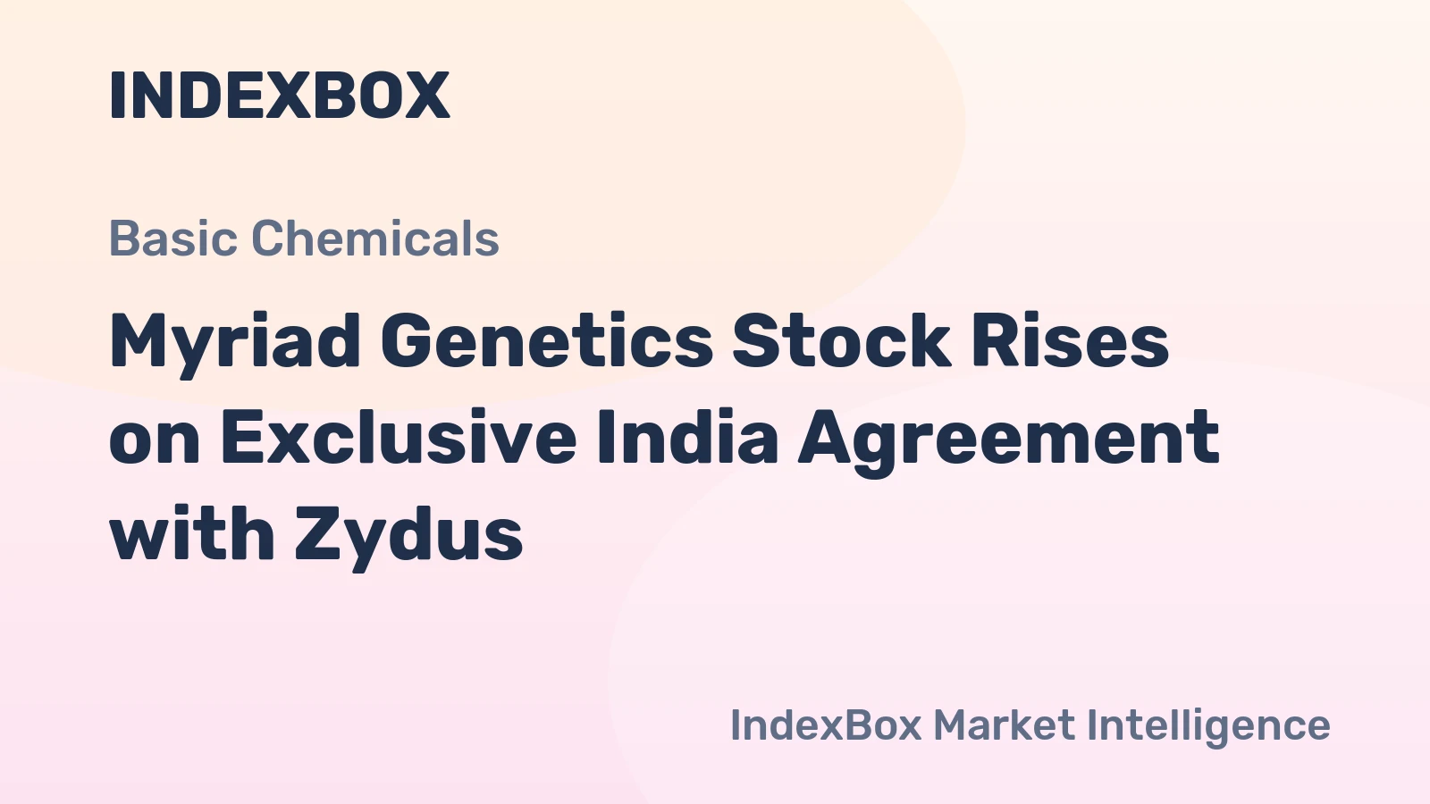 Myriad Genetics Stock Rises on Exclusive India Agreement with Zydus