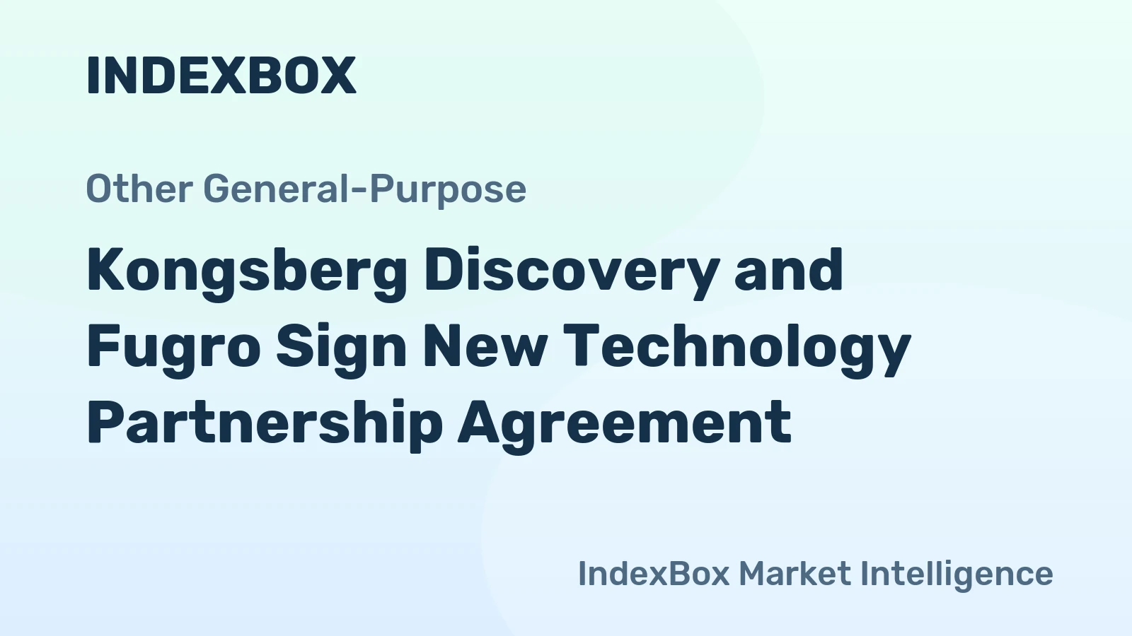 Kongsberg Discovery and Fugro Sign New Technology Partnership Agreement