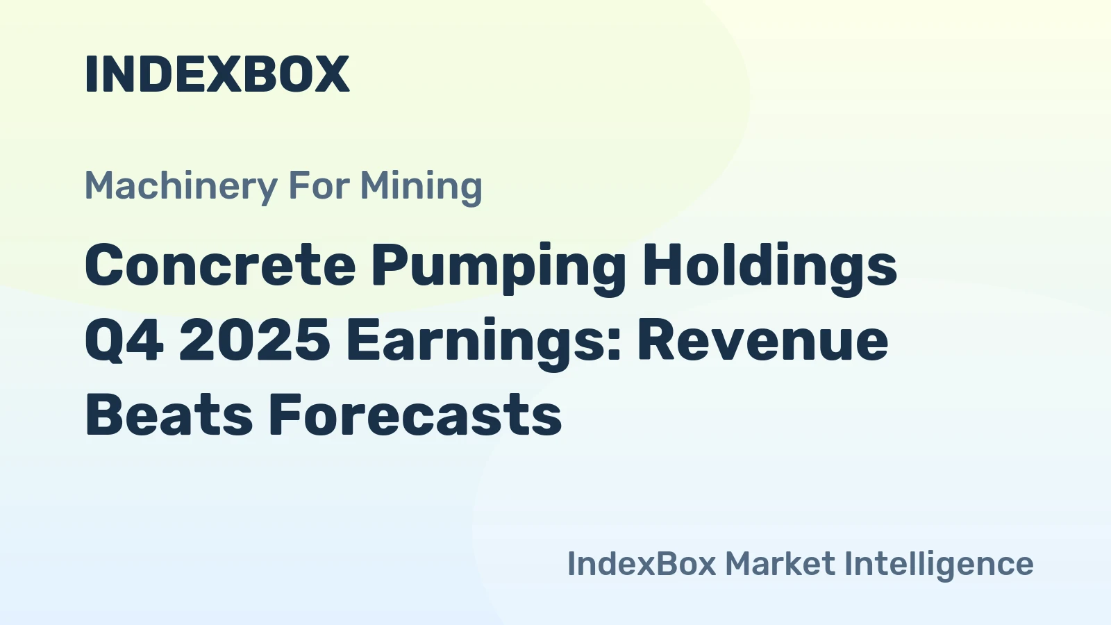 Concrete Pumping Holdings Q4 2025 Earnings: Revenue Beats Forecasts