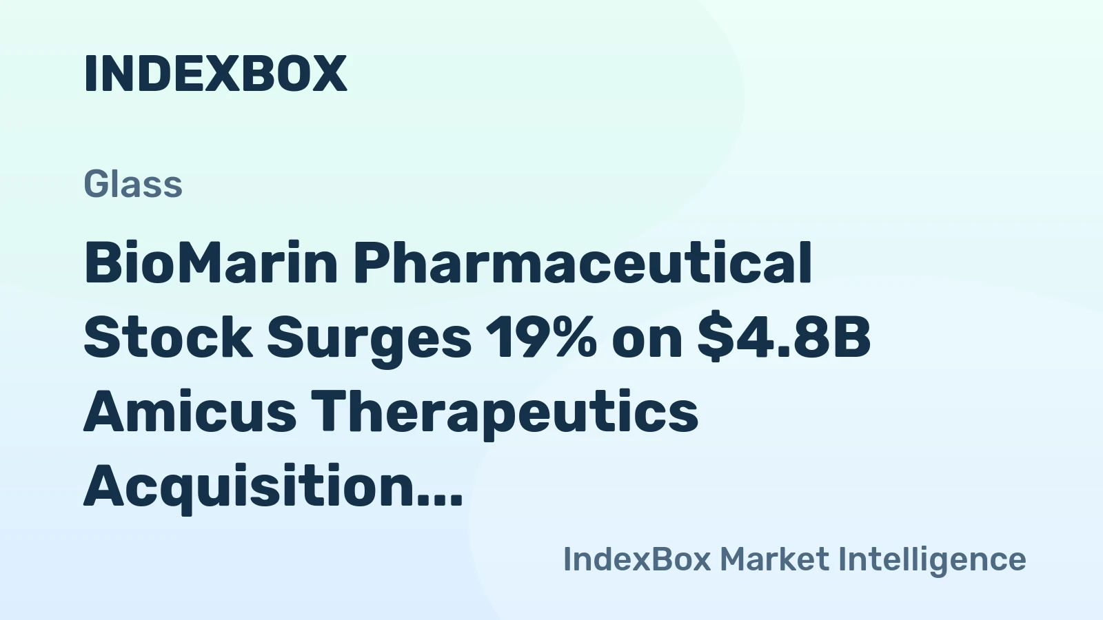 BioMarin Pharmaceutical Stock Surges 19% on $4.8B Amicus Therapeutics Acquisition