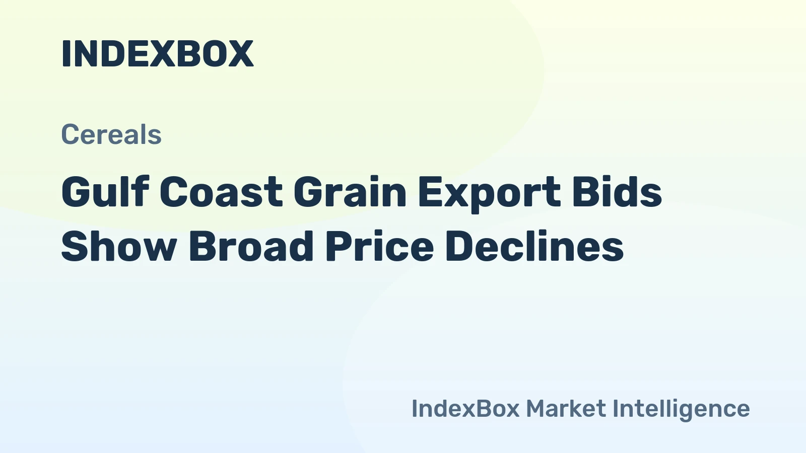 Gulf Coast Grain Export Bids Show Broad Price Declines