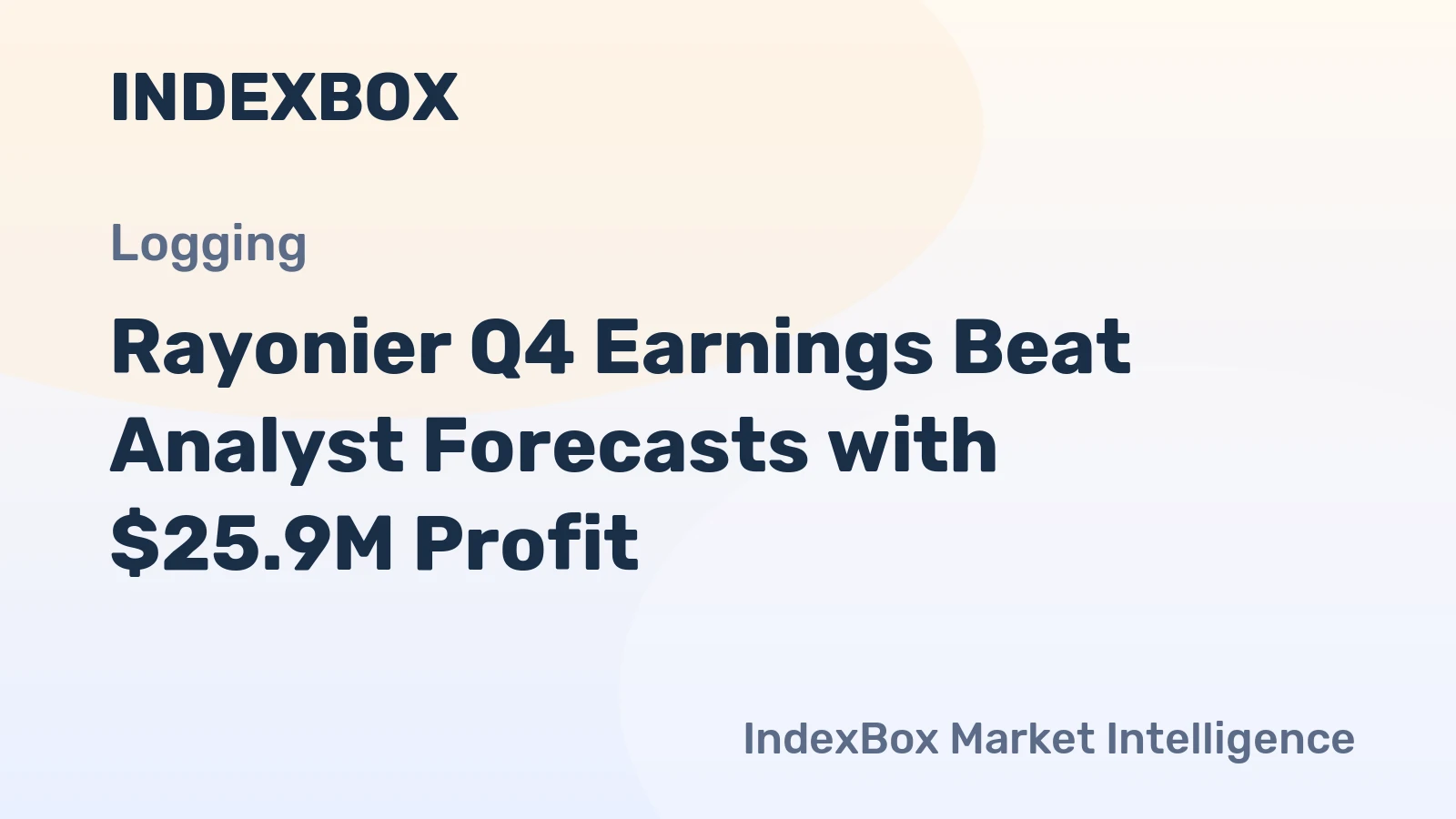 Rayonier Q4 Earnings Beat Analyst Forecasts with $25.9M Profit