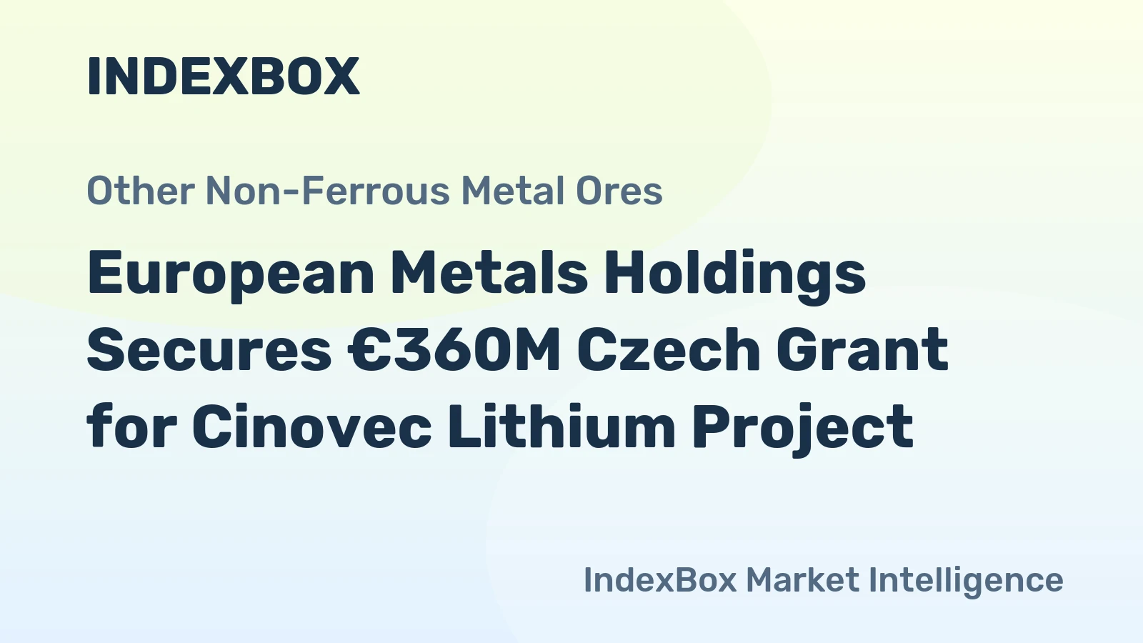 European Metals Holdings Secures €360M Czech Grant for Cinovec Lithium Project