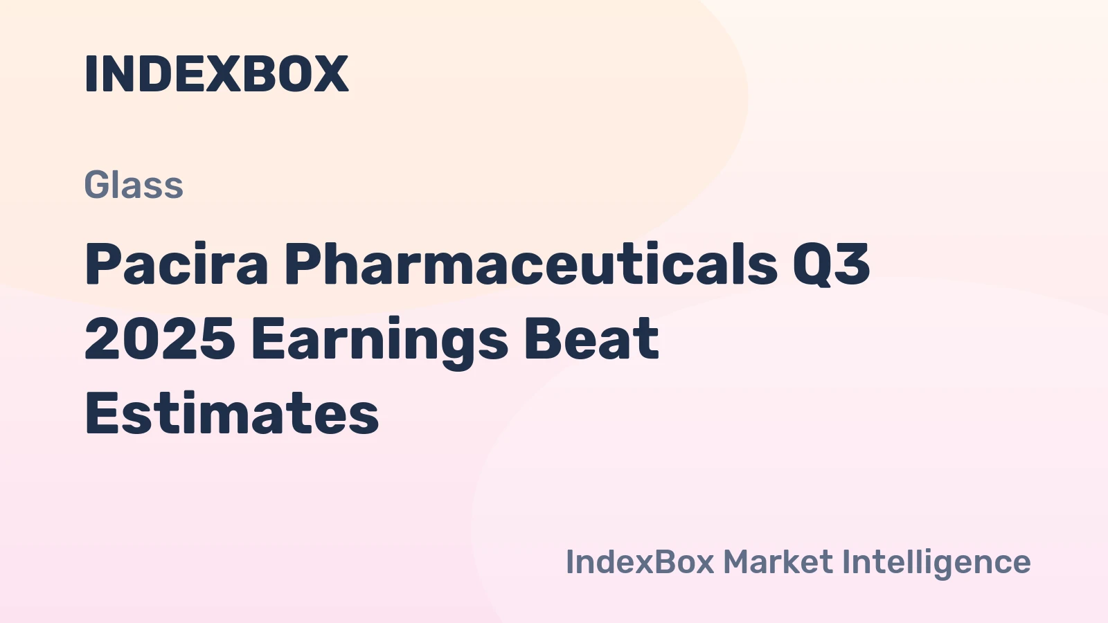 Pacira Pharmaceuticals Q3 2025 Earnings Beat Estimates