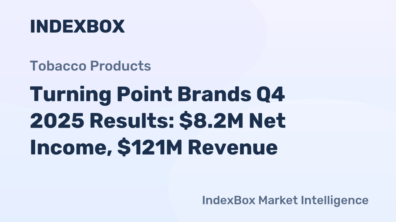 Turning Point Brands Q4 2025 Results: $8.2M Net Income, $121M Revenue