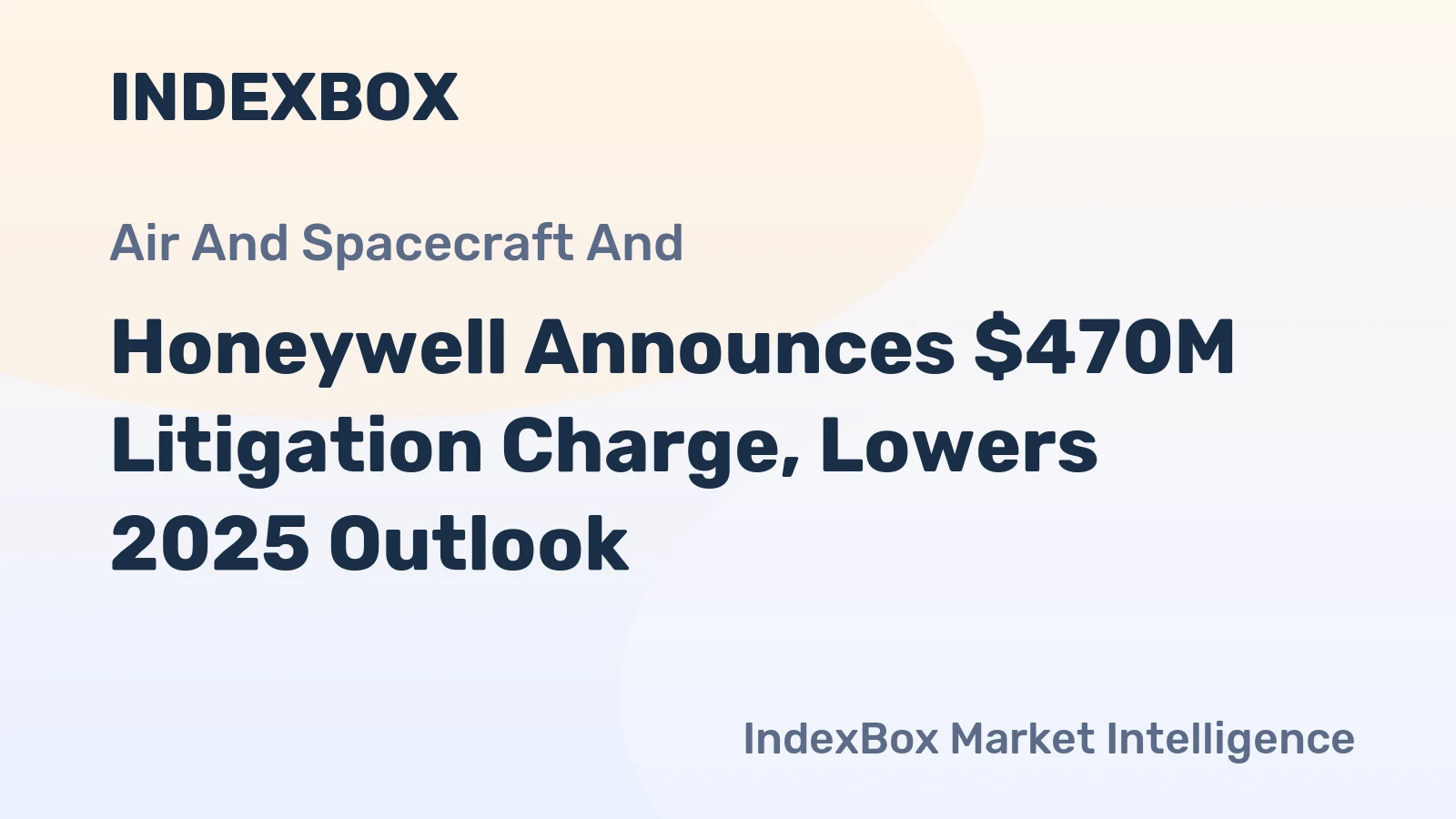 Honeywell Announces $470M Litigation Charge, Lowers 2025 Outlook