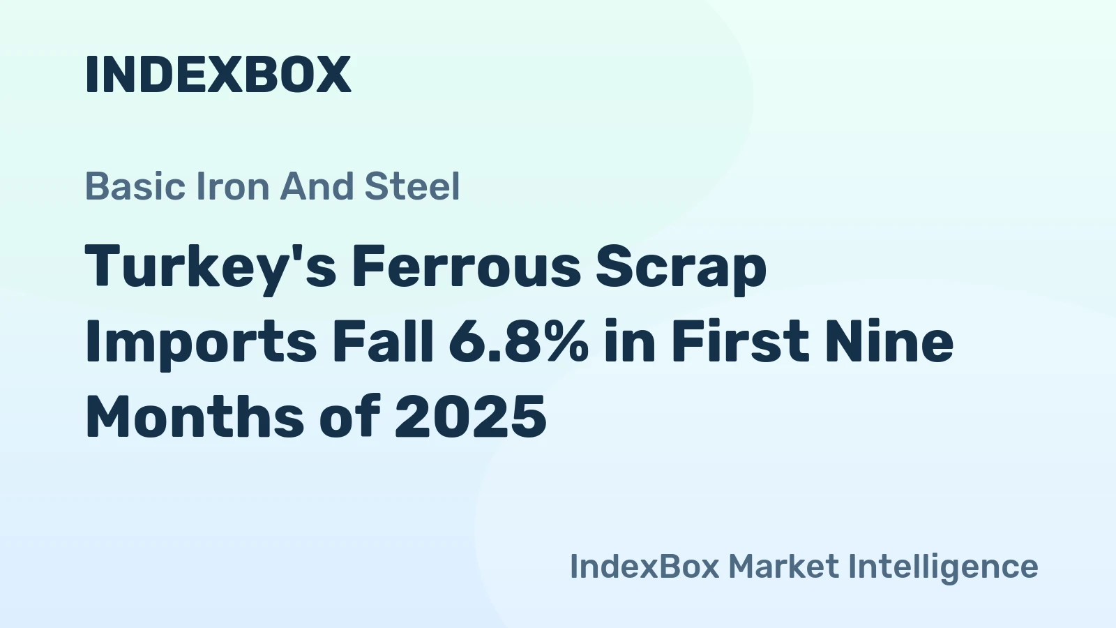 Turkey's Ferrous Scrap Imports Fall 6.8% in First Nine Months of 2025
