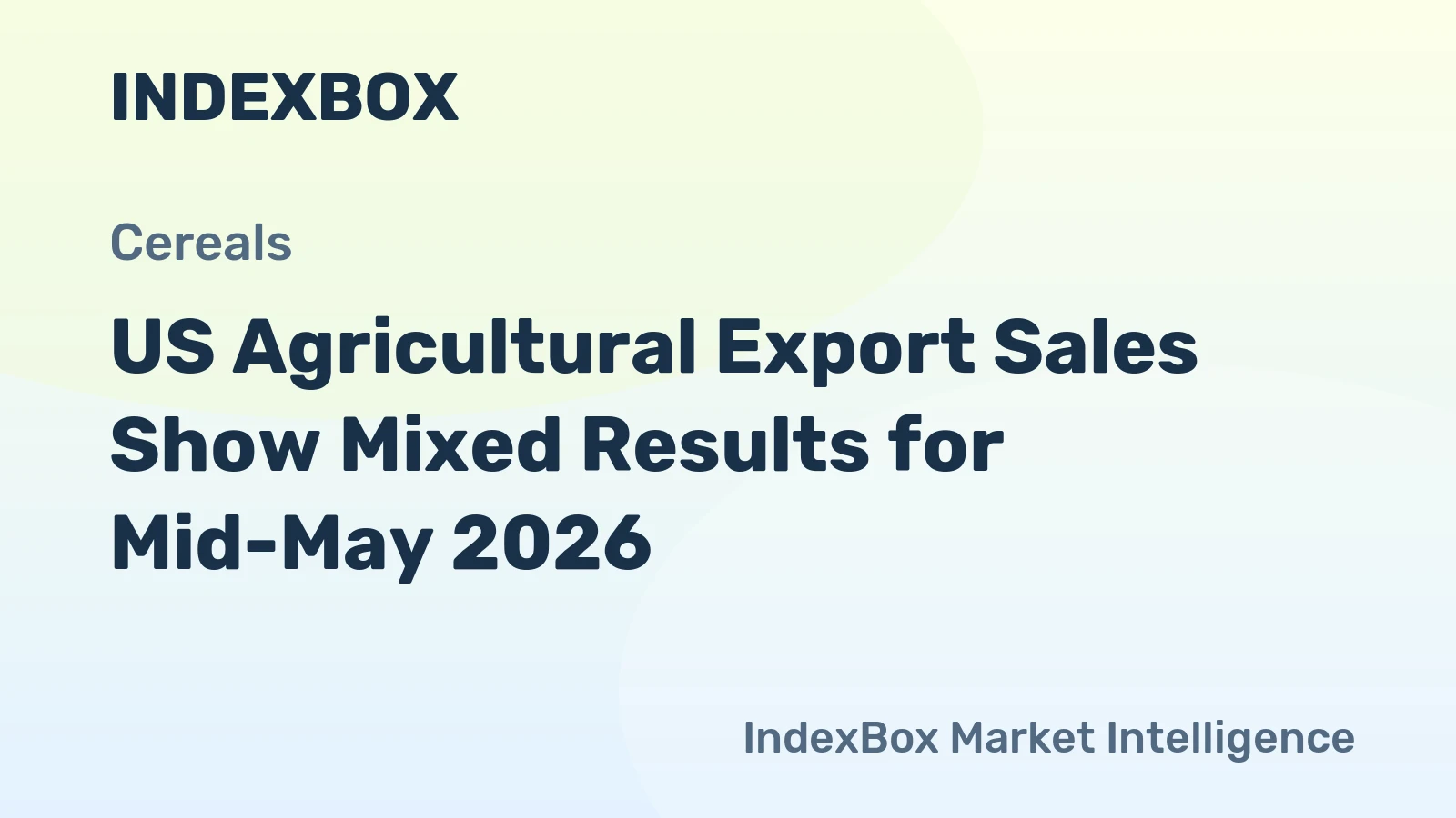 US Agricultural Export Sales Show Mixed Results for Mid-May 2026