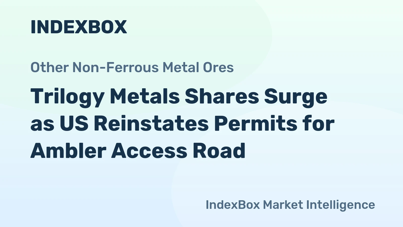 Trilogy Metals Shares Surge as US Reinstates Permits for Ambler Access Road