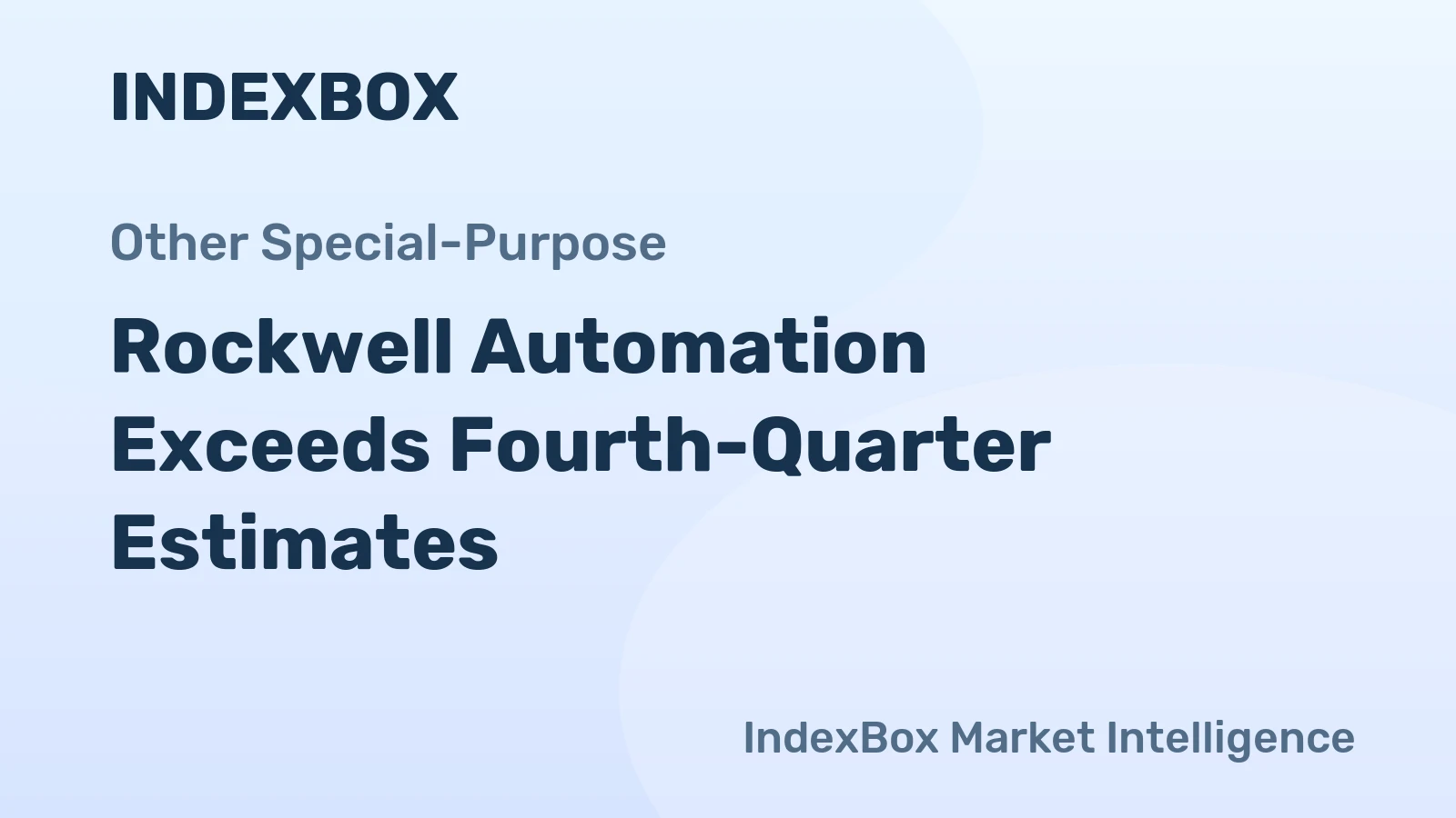 Rockwell Automation Exceeds Fourth-Quarter Estimates