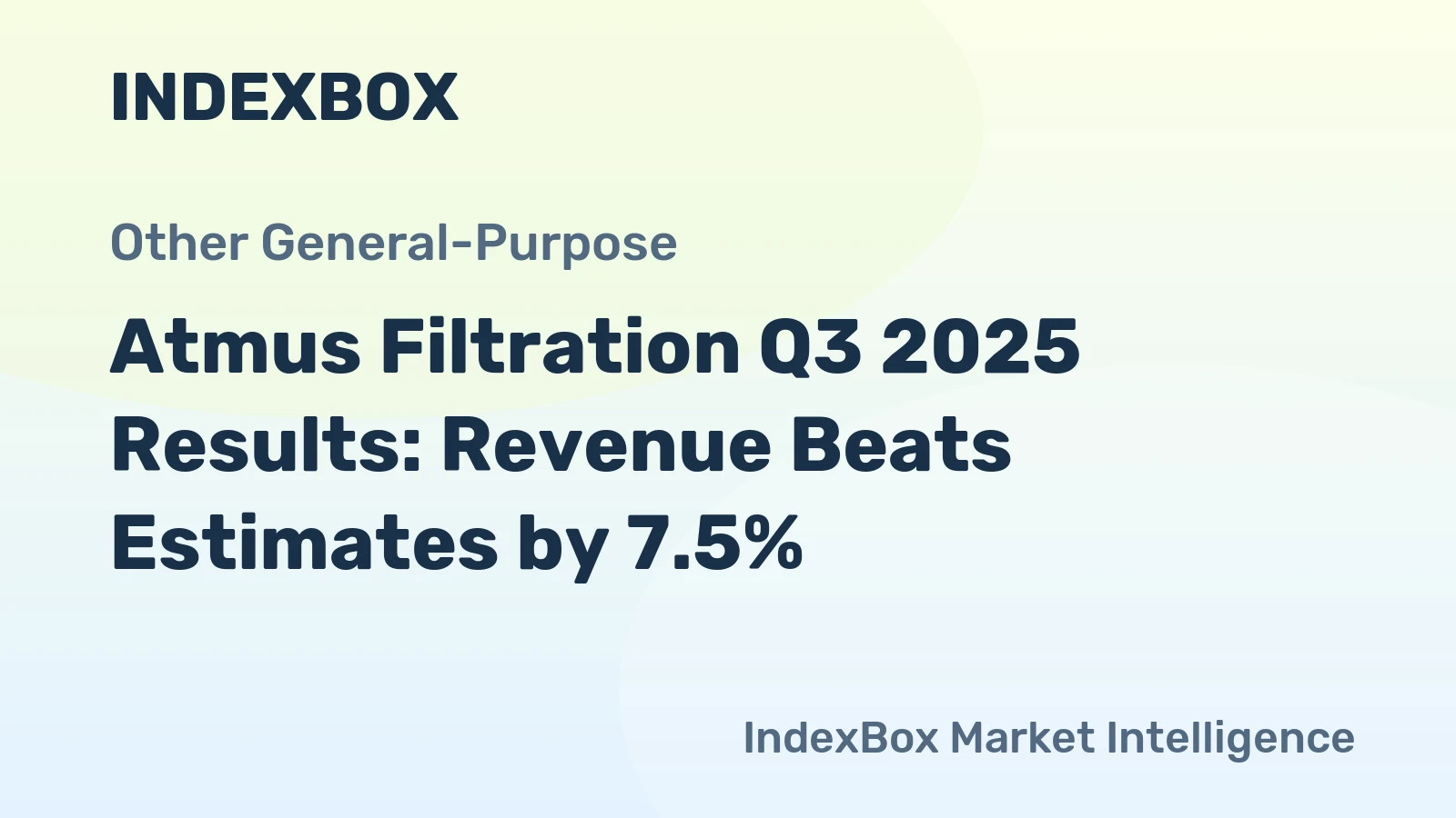 Atmus Filtration Q3 2025 Results: Revenue Beats Estimates by 7.5%