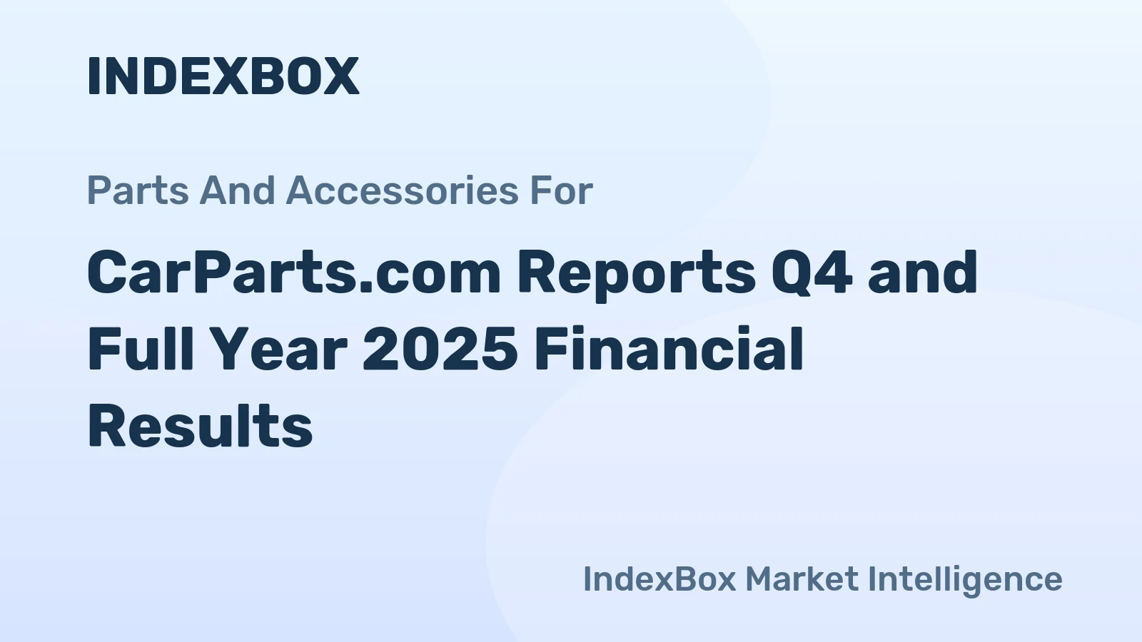 CarParts.com Reports Q4 and Full Year 2025 Financial Results
