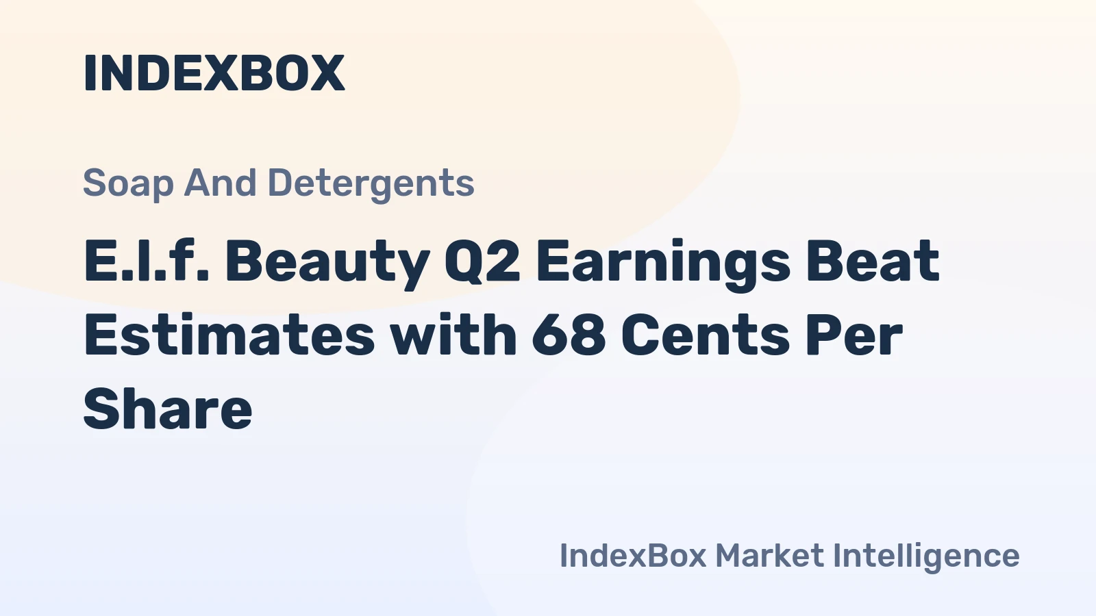 E.l.f. Beauty Q2 Earnings Beat Estimates with 68 Cents Per Share