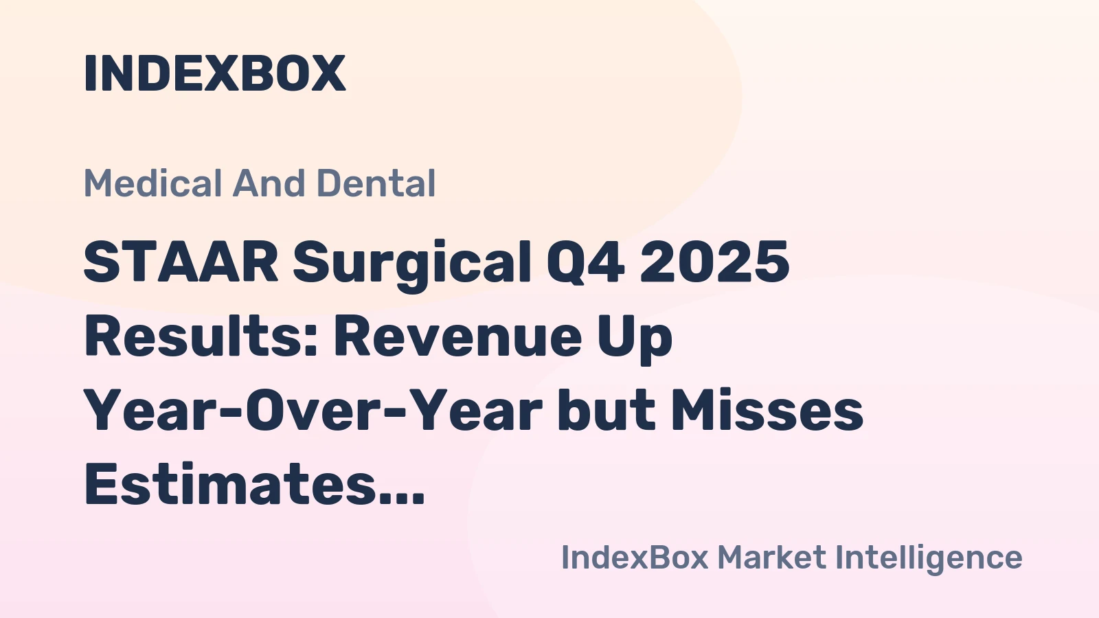 STAAR Surgical Q4 2025 Results: Revenue Up Year-Over-Year but Misses Estimates