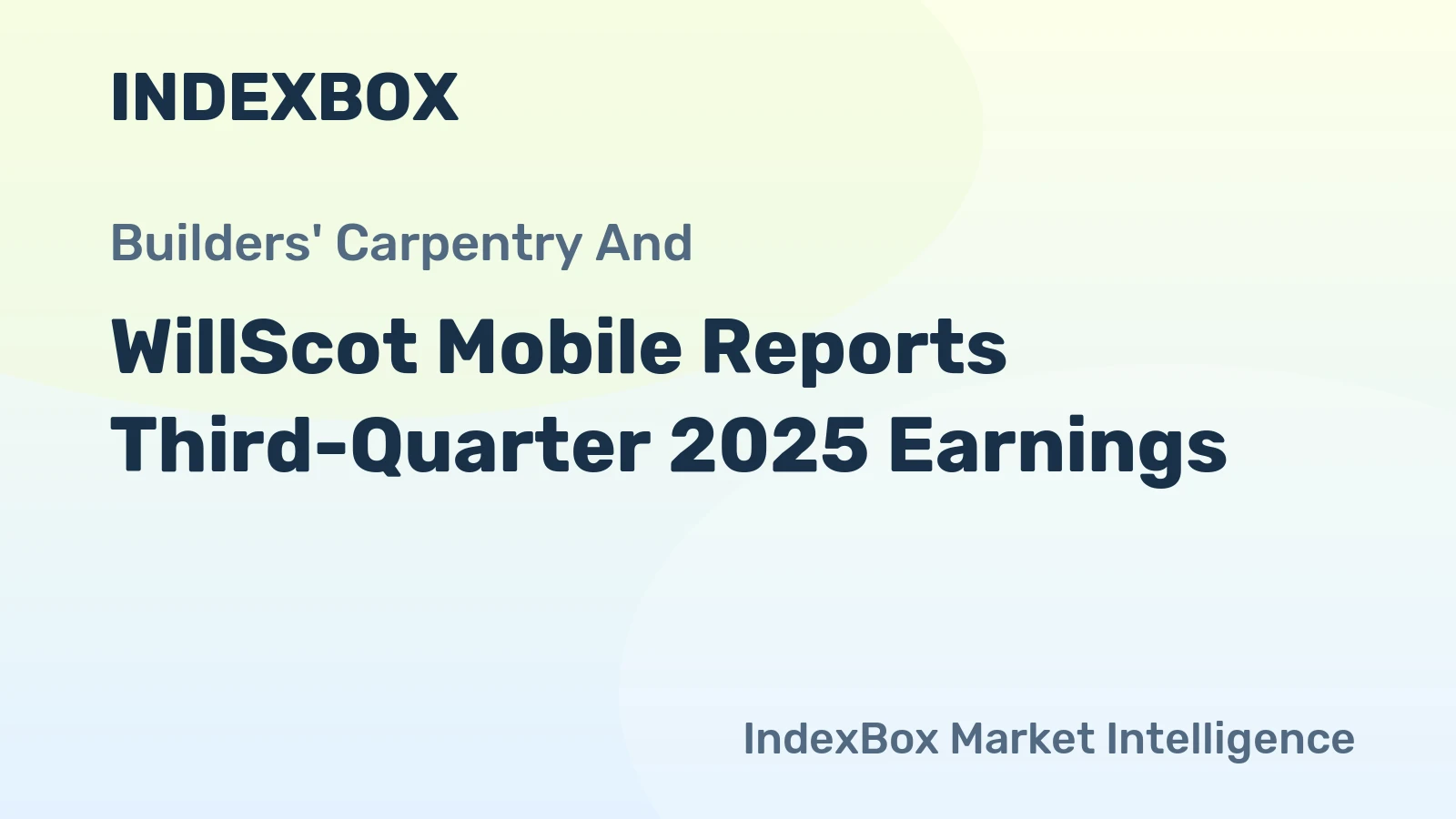 WillScot Mobile Reports Third-Quarter 2025 Earnings