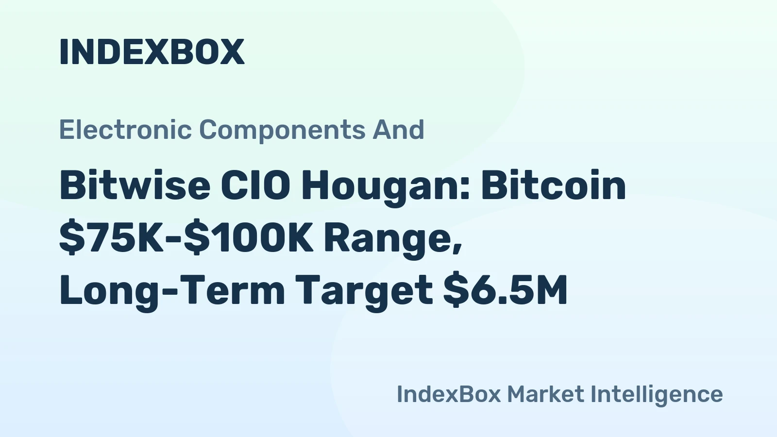 Bitwise CIO Hougan: Bitcoin $75K-$100K Range, Long-Term Target $6.5M