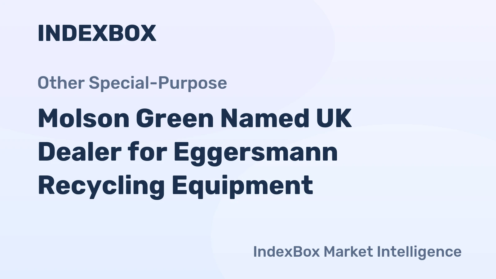 Molson Green Named UK Dealer for Eggersmann Recycling Equipment