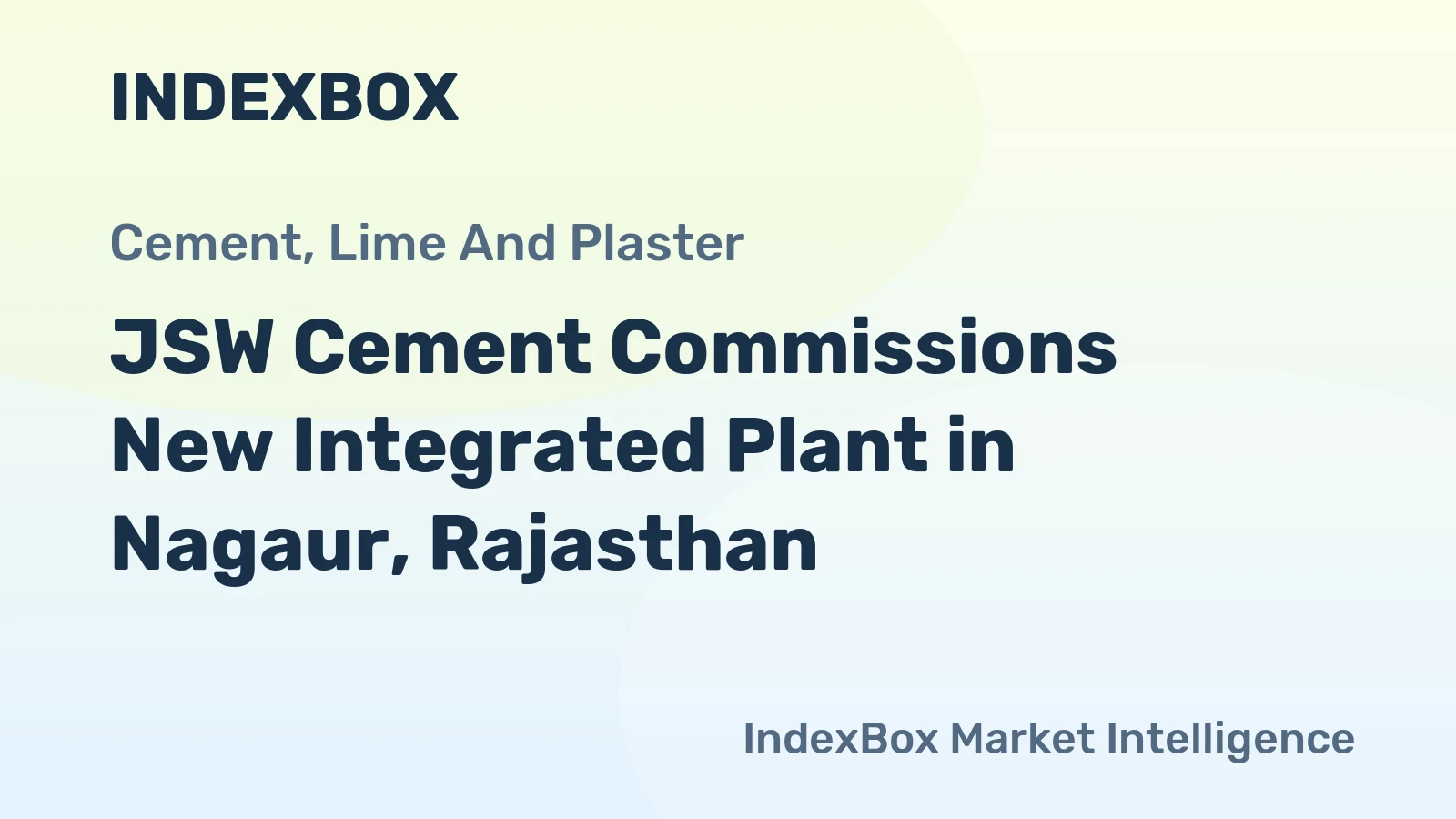 JSW Cement Commissions New Integrated Plant in Nagaur, Rajasthan