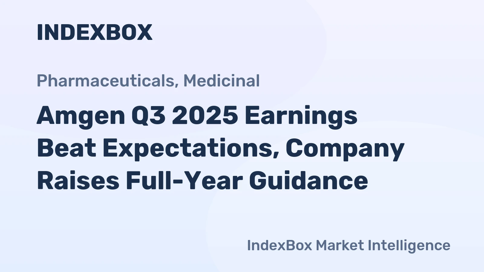 Amgen Q3 2025 Earnings Beat Expectations, Company Raises Full-Year Guidance