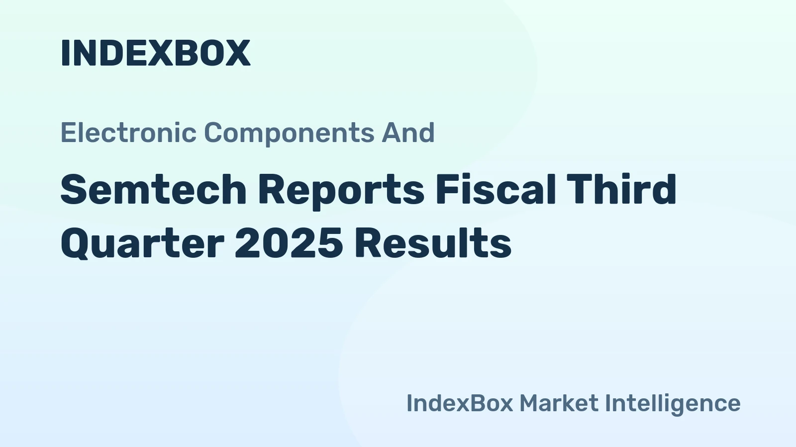 Semtech Reports Fiscal Third Quarter 2025 Results
