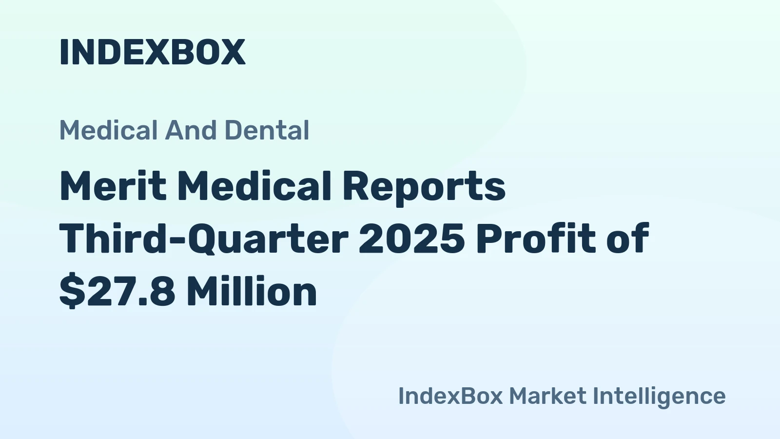 Merit Medical Reports Third-Quarter 2025 Profit of $27.8 Million