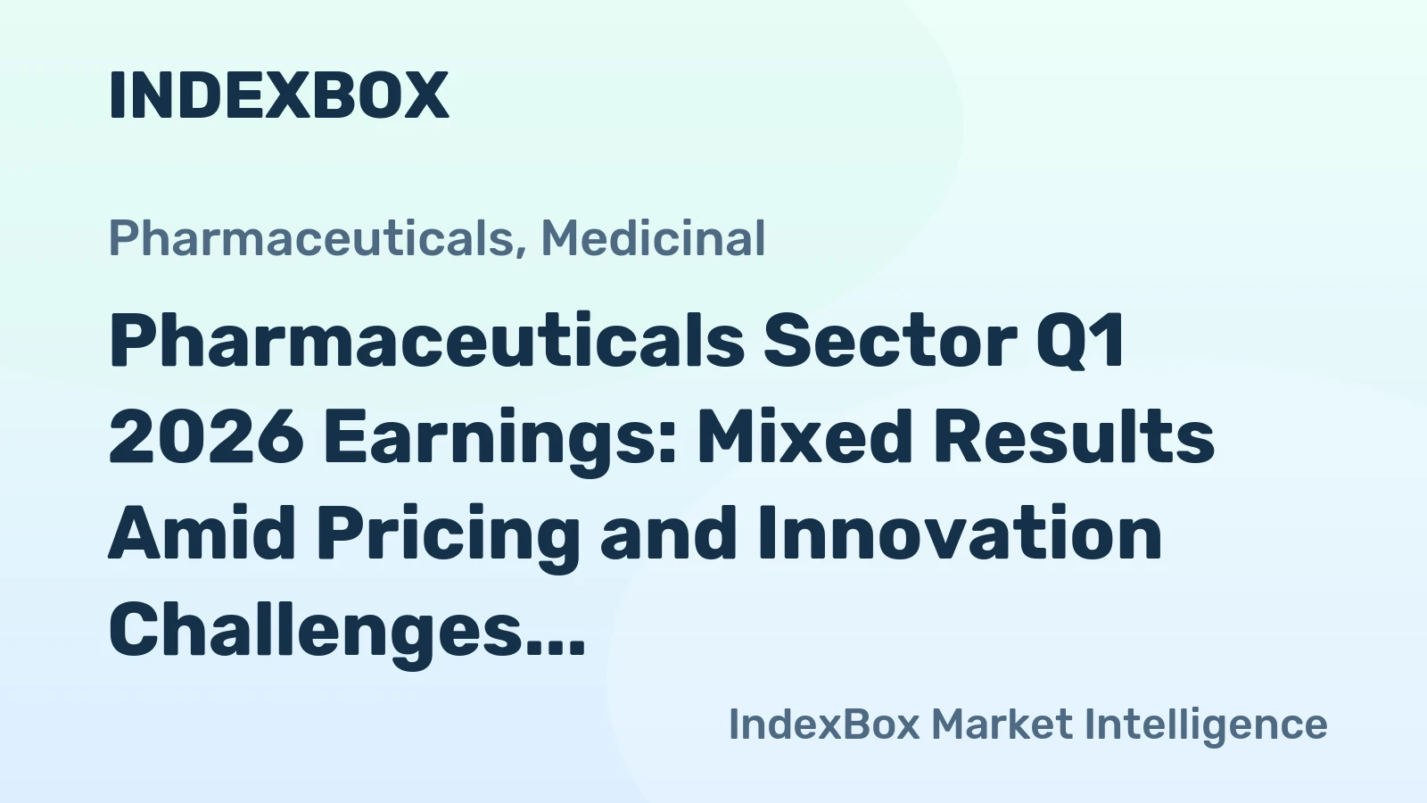 Pharmaceuticals Sector Q1 2026 Earnings: Mixed Results Amid Pricing and Innovation Challenges