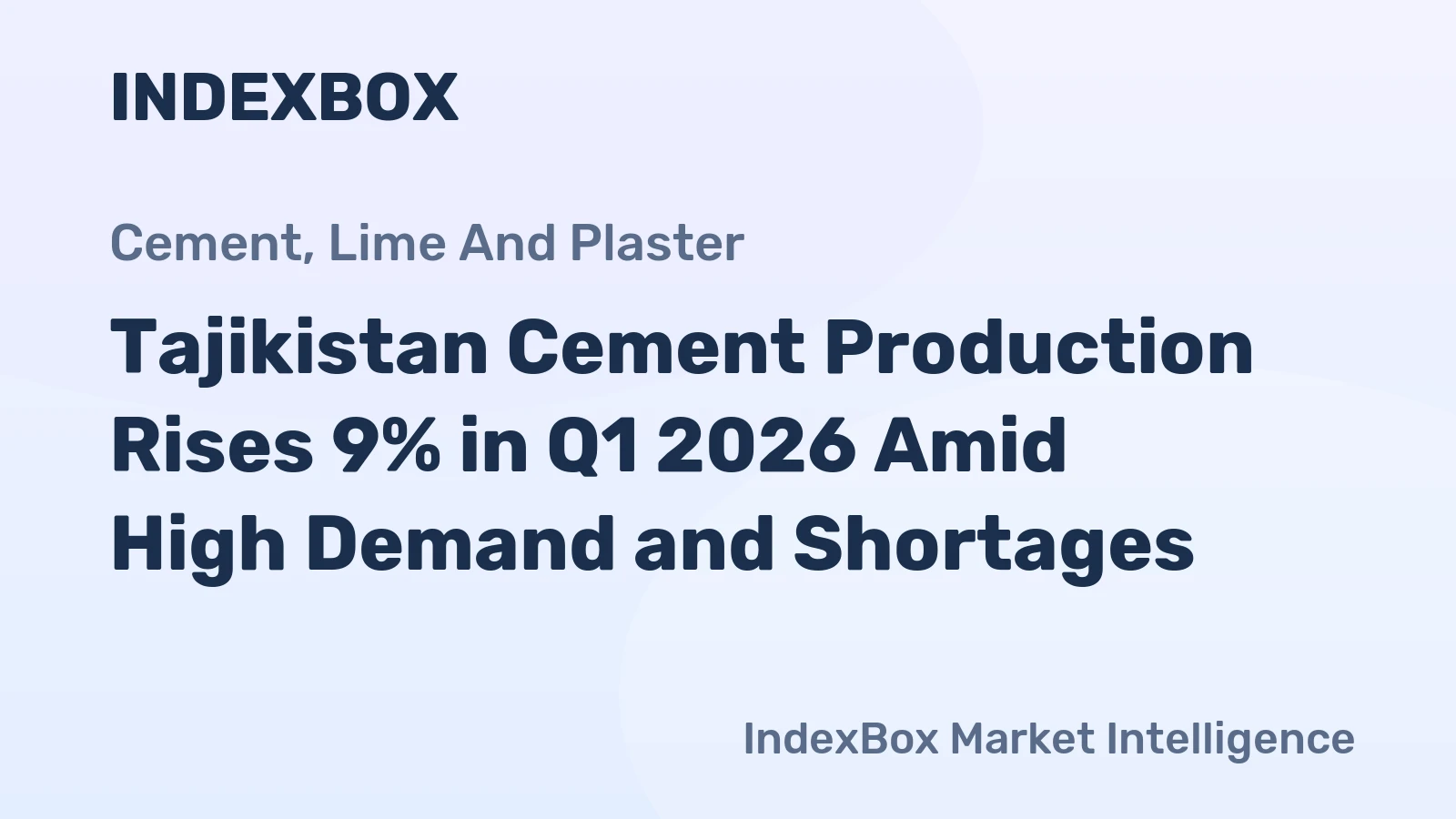 Tajikistan Cement Production Rises 9% in Q1 2026 Amid High Demand and Shortages