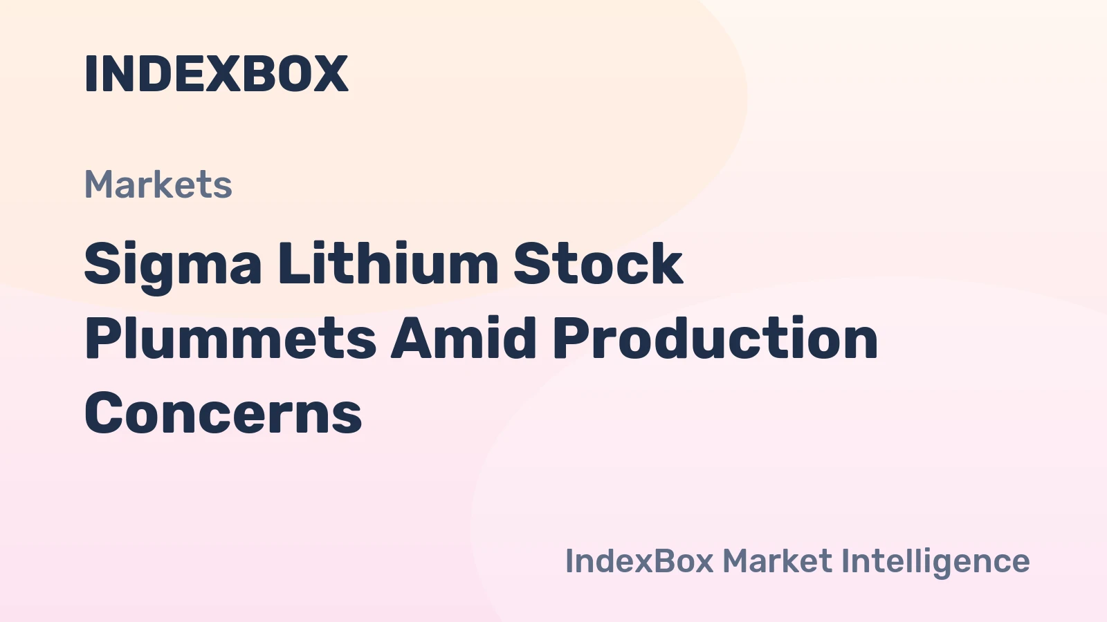 Sigma Lithium Stock Plummets Amid Production Concerns