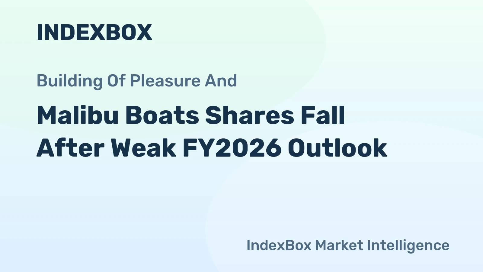 Malibu Boats Shares Fall After Weak FY2026 Outlook