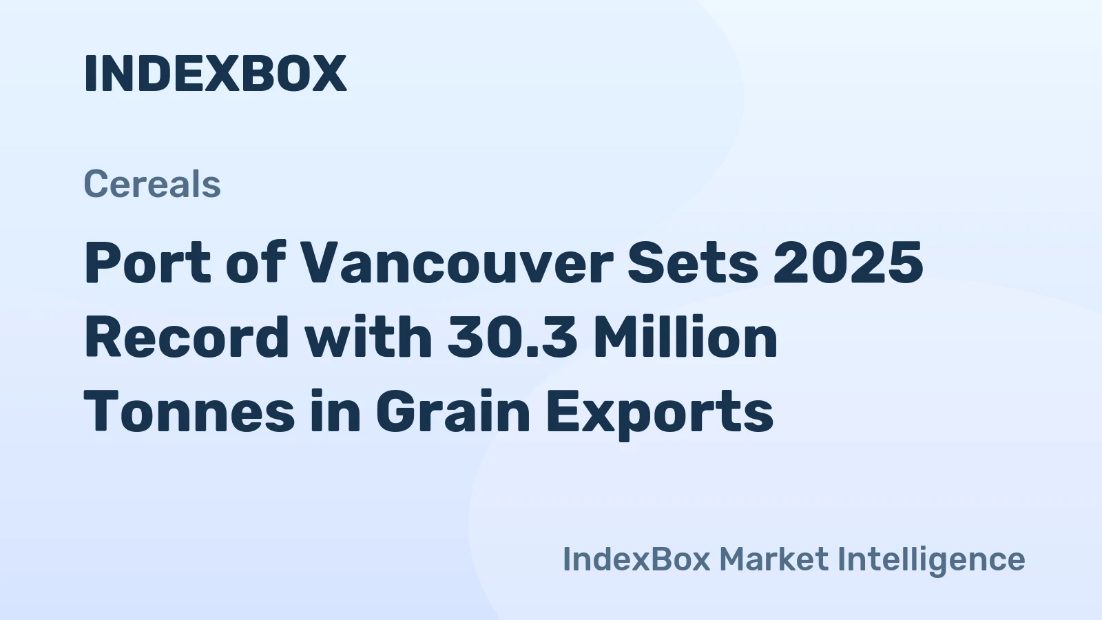 Port of Vancouver Sets 2025 Record with 30.3 Million Tonnes in Grain Exports