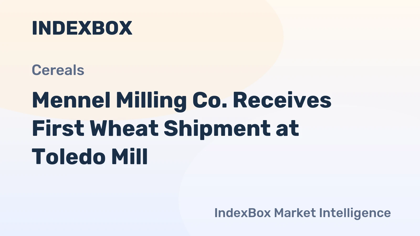 Mennel Milling Co. Receives First Wheat Shipment at Toledo Mill
