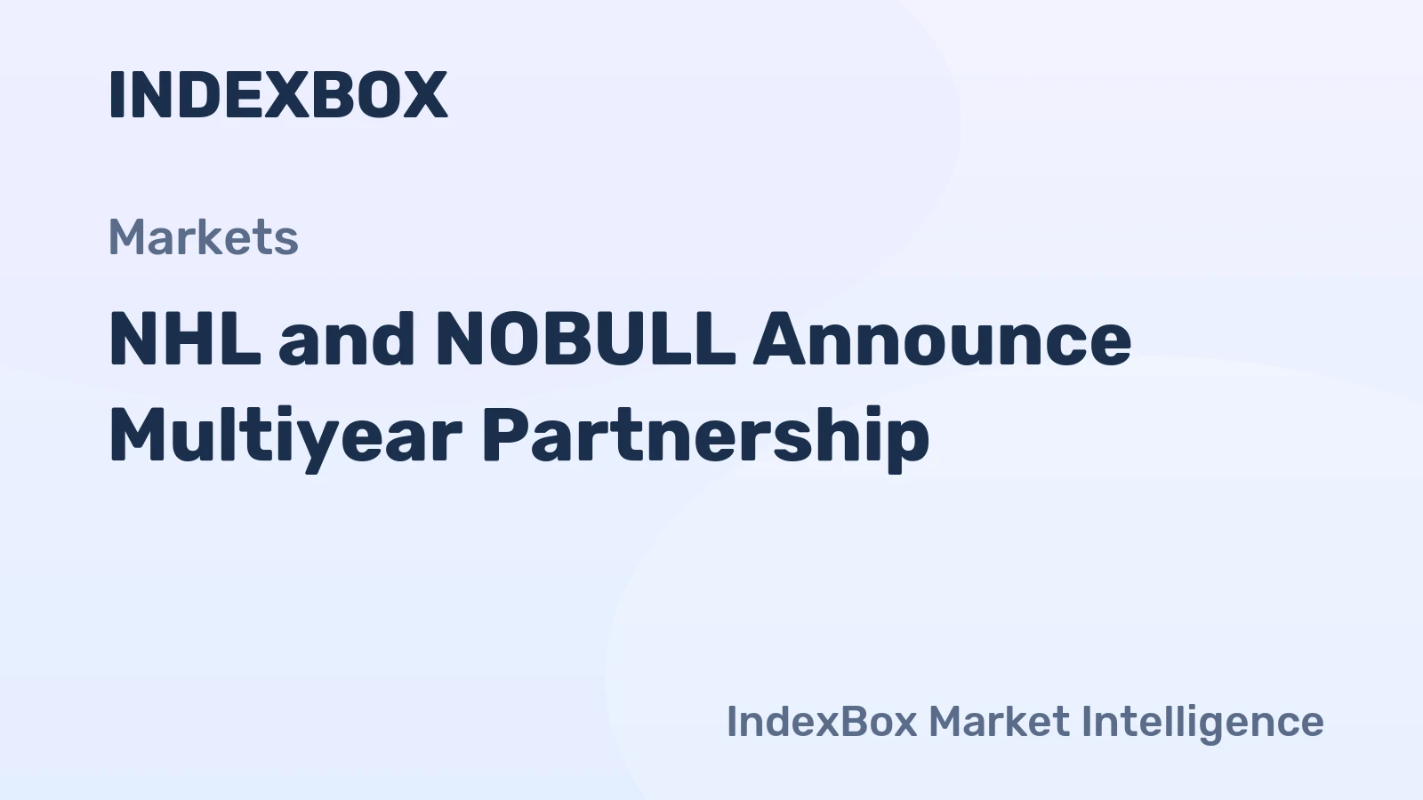 NHL and NOBULL Announce Multiyear Partnership