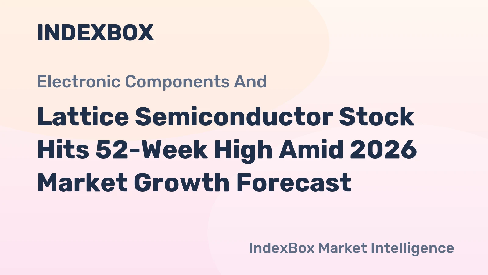 Lattice Semiconductor Stock Hits 52-Week High Amid 2026 Market Growth Forecast