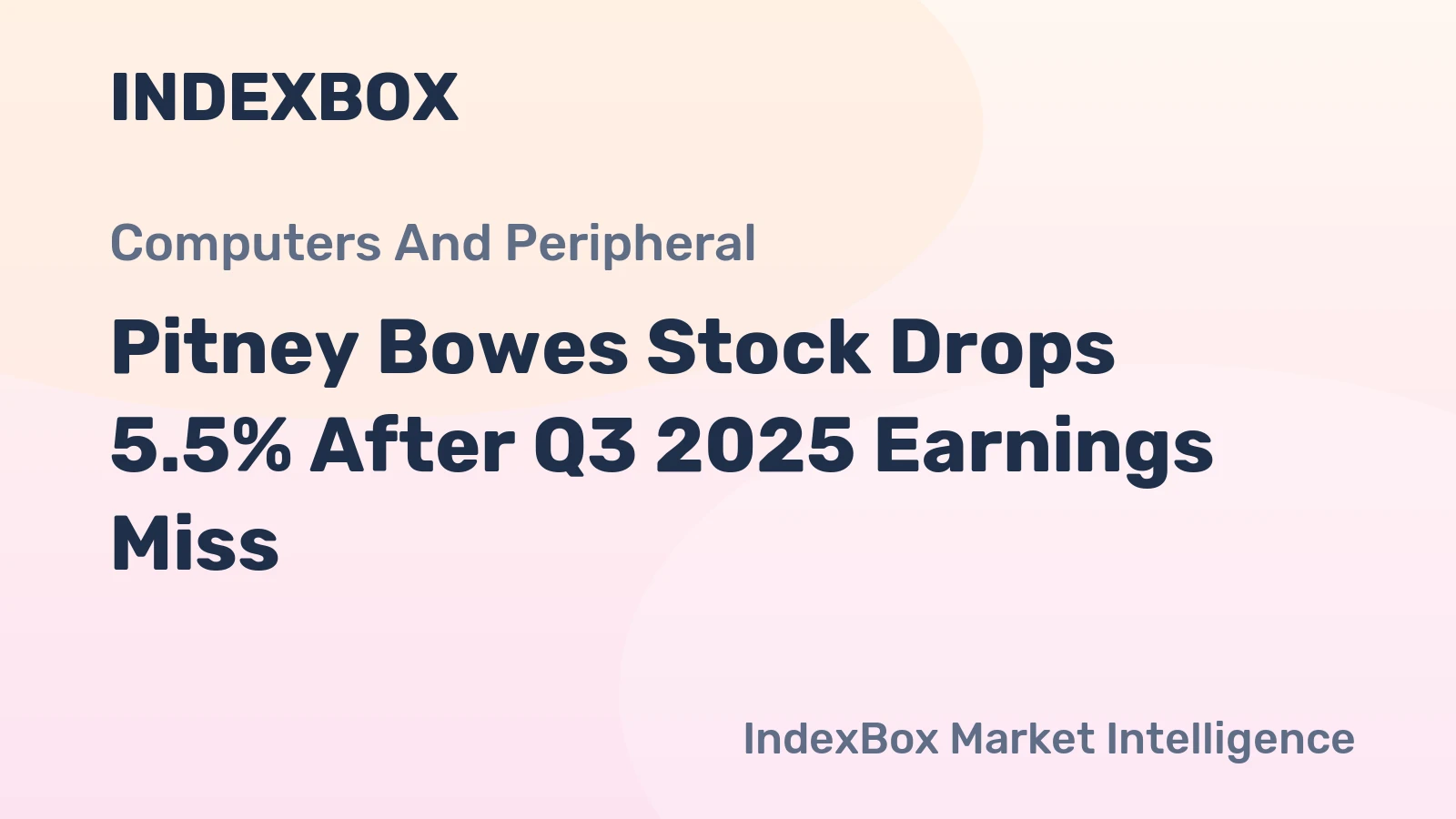 Pitney Bowes Stock Drops 5.5% After Q3 2025 Earnings Miss