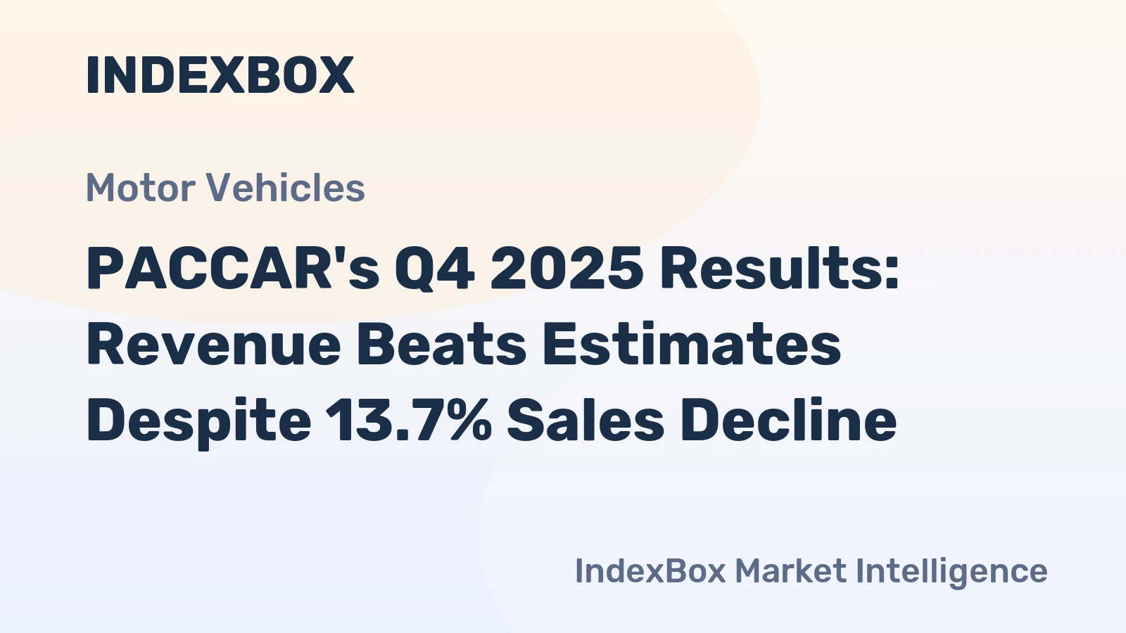 PACCAR's Q4 2025 Results: Revenue Beats Estimates Despite 13.7% Sales Decline