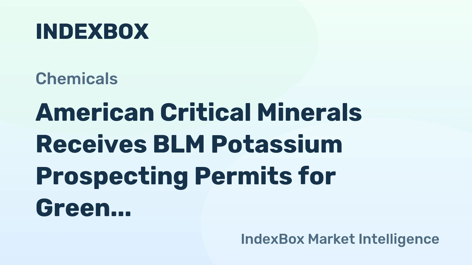 American Critical Minerals Receives BLM Potassium Prospecting Permits for Green River Project