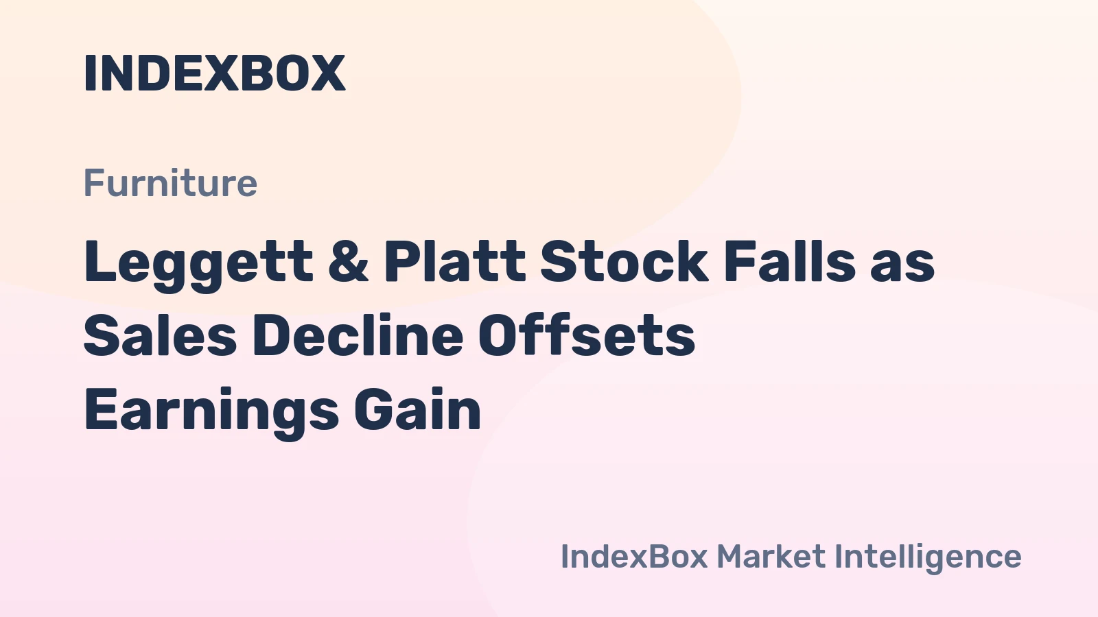 Leggett & Platt Stock Falls as Sales Decline Offsets Earnings Gain