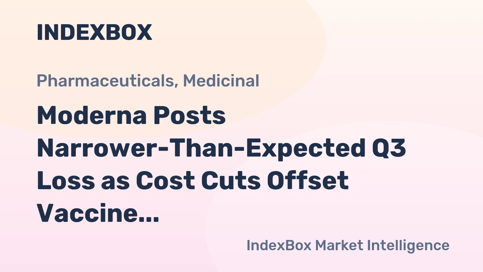 Moderna Posts Narrower-Than-Expected Q3 Loss as Cost Cuts Offset Vaccine Sales Decline